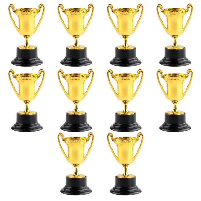 Kripyery 10Pcs Mini Trophies Plastic Trophy Award Eye-catching Mini ...