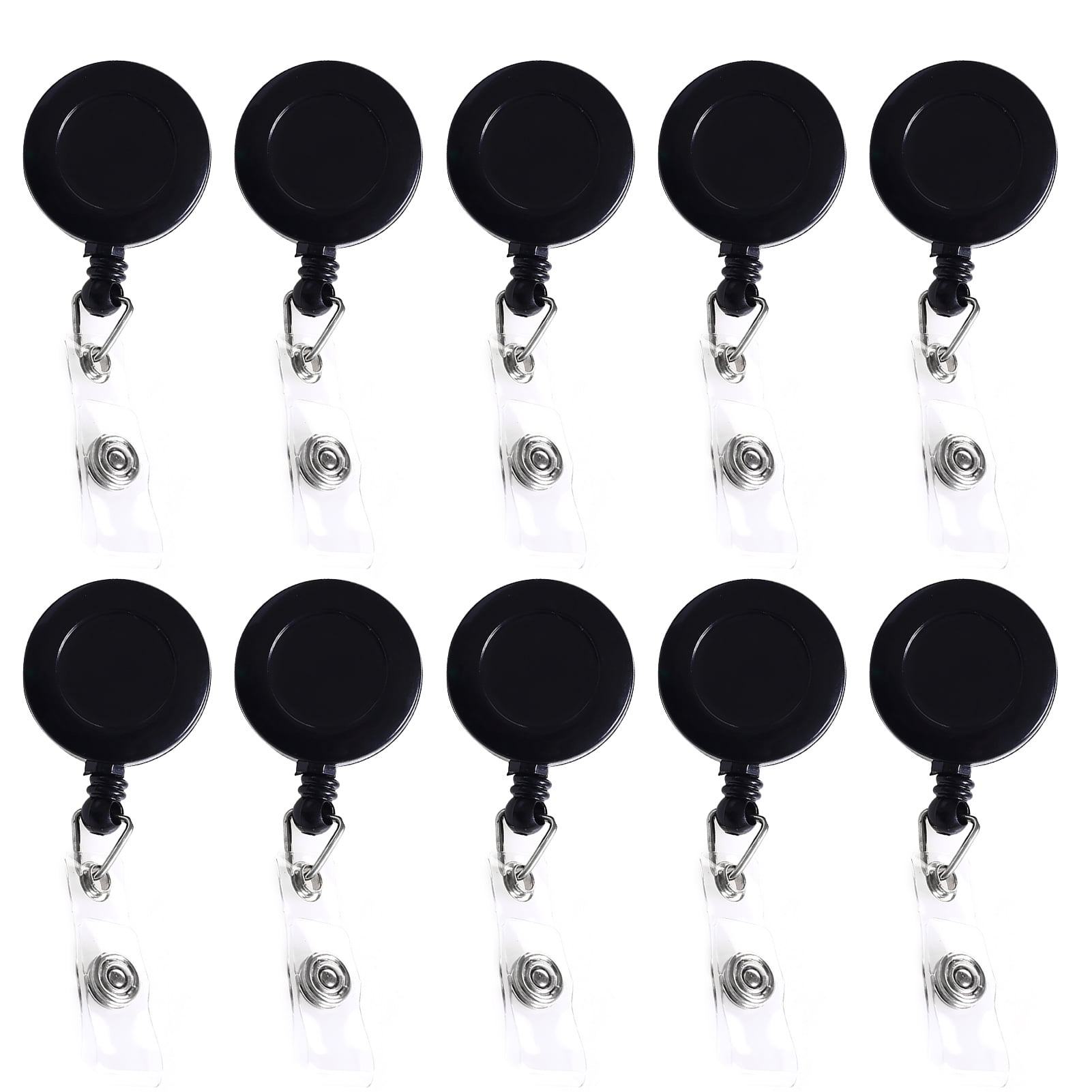 Kripyery 10Pcs Retractable Badge Reels 360-degree Swivel Work ID Badge ...