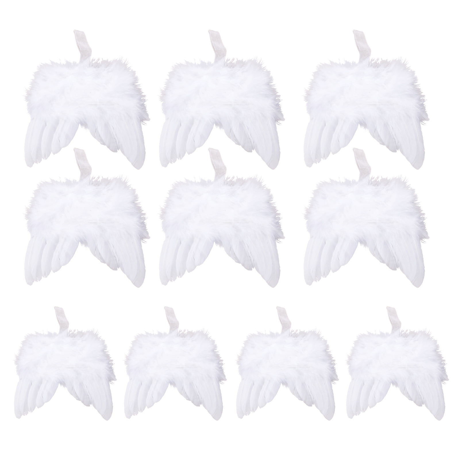 Kripyery 10pcs Angel Feather Wing Christmas Tree Decor Hanging Ornament ...