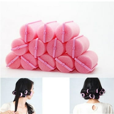 18pc SET of Soft Pink Sponge Hair Rollers | 40mm Large Size Foam ...