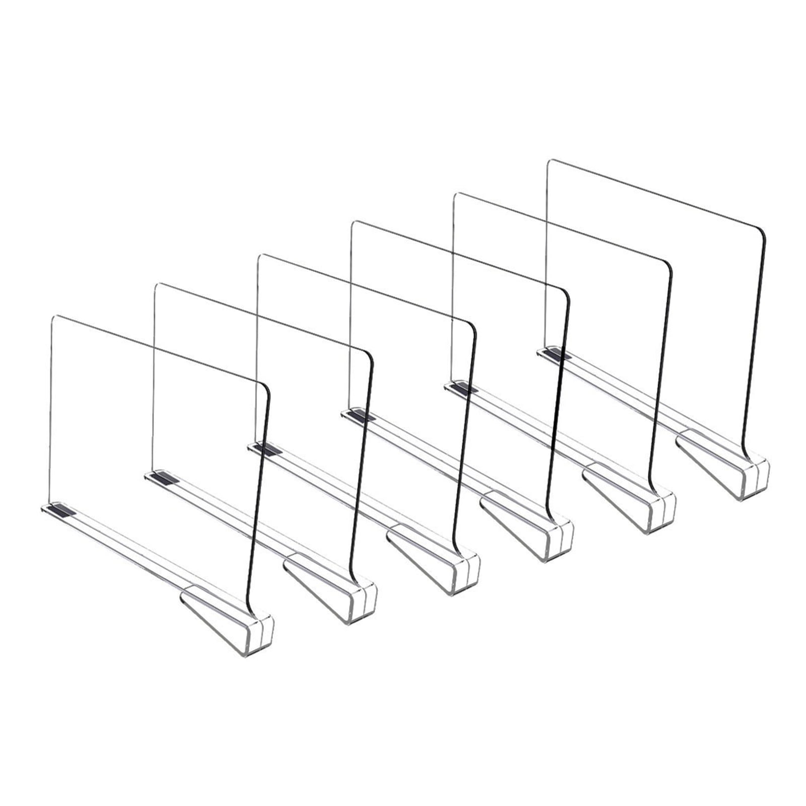 Kripyery 2/4/6 Pcs Fitted Shelf Dividers Transparent Stable Closet ...
