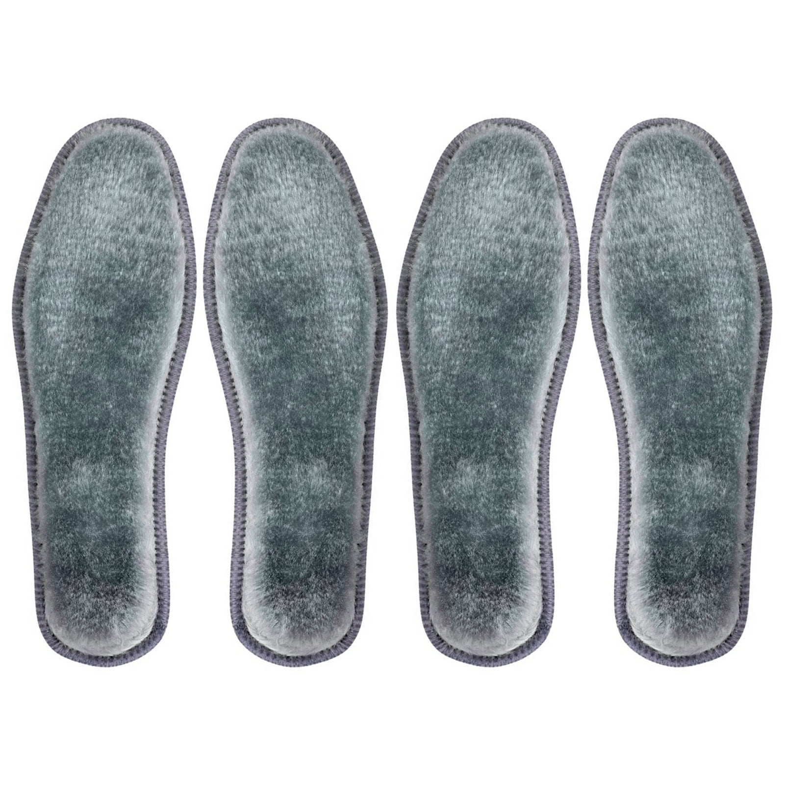 Kripyery 2 Pairs Winter Warm Plush Insoles Thicken Faux Fur Fleece ...