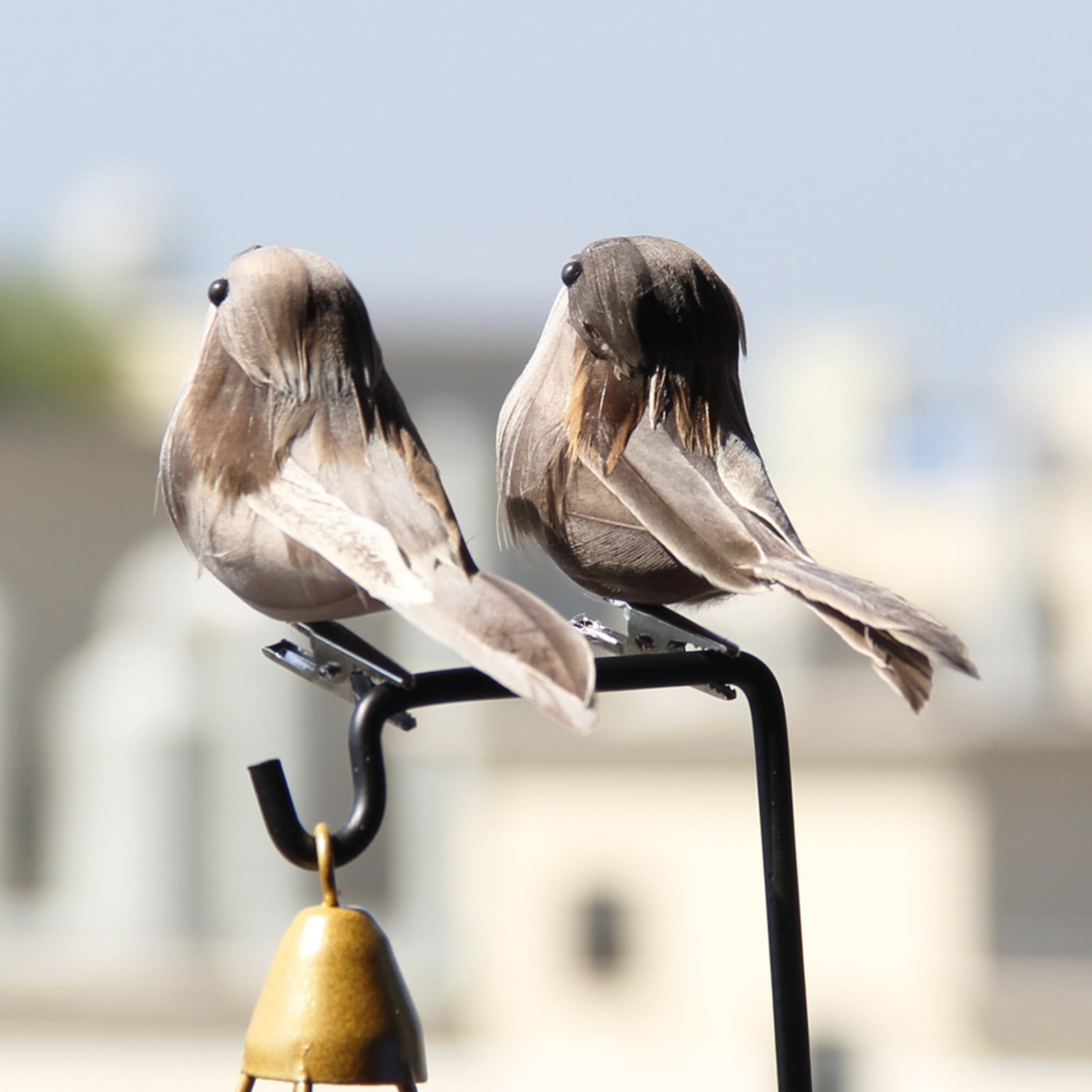 Kripyery 2pcs Fake Sparrow Artificial Foam Birds Feather Birds,Home ...