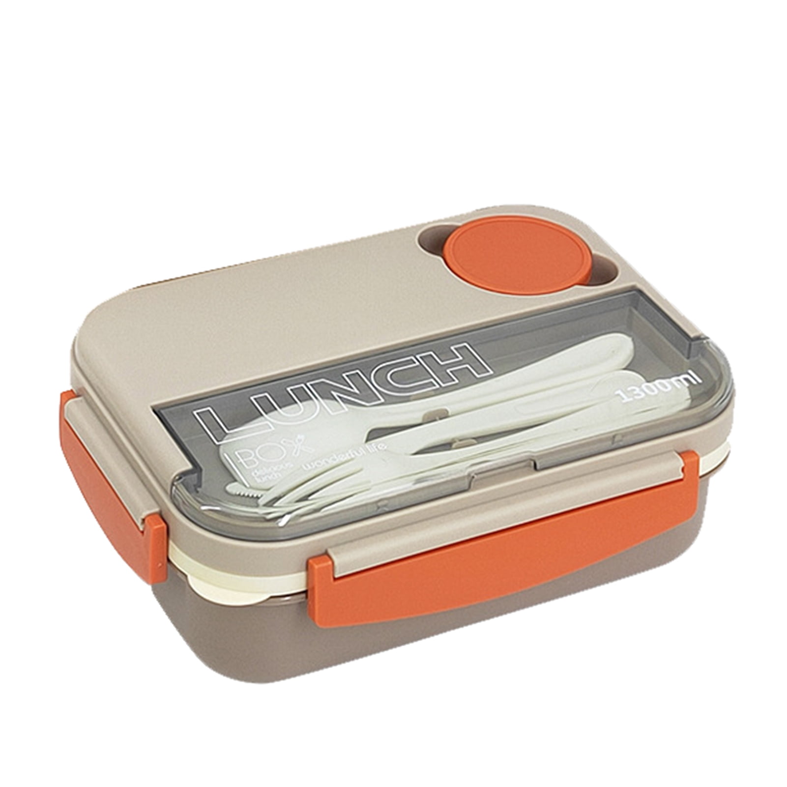 Kripyery 43.53oz Bento Lunch Box 4-Compartment Leakproof Lunch ...