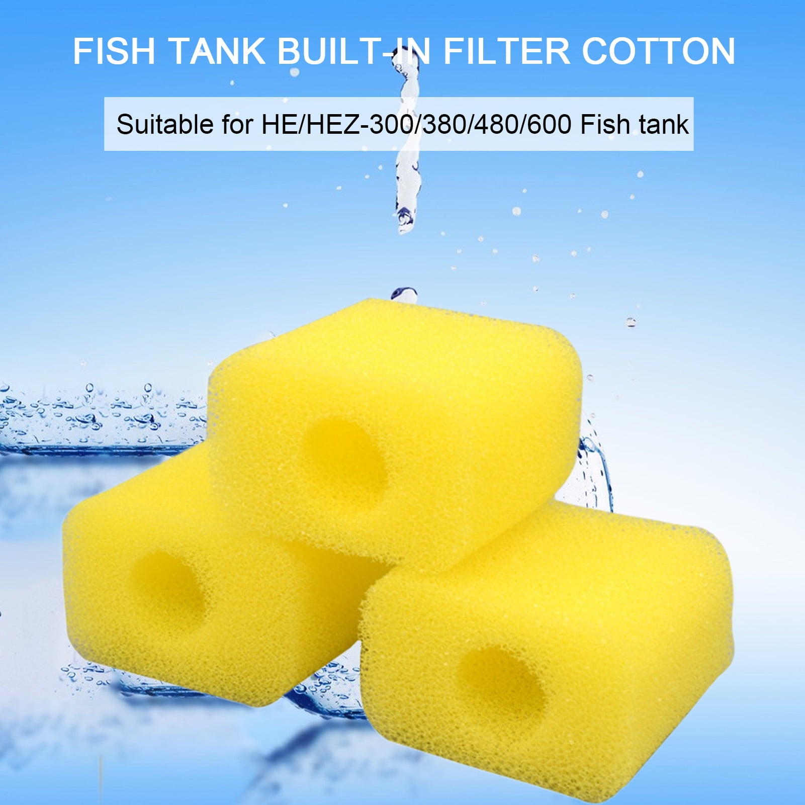 Kripyery 5Pcs Aquarium Filter Sponge Strong Adsorption Purify Water ...