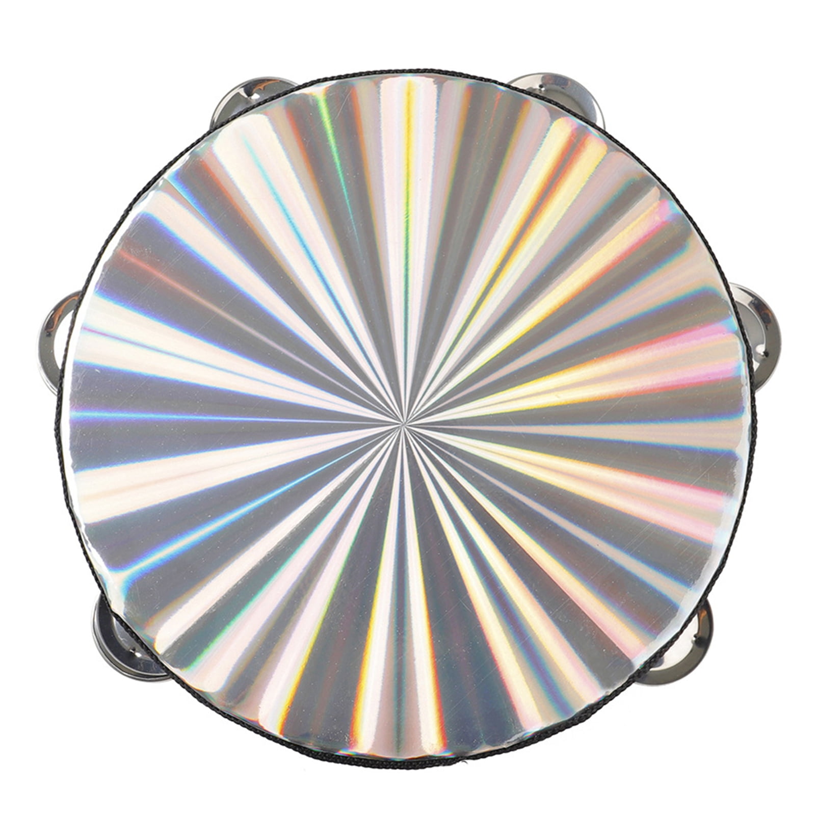 Kripyery 8/10inch Tambourine Radiant Hand Held Drum,ABS Reflective Drum ...