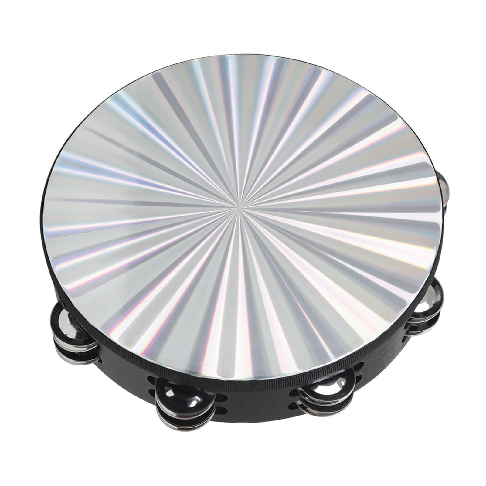 Kripyery 8/10inch Tambourine Radiant Hand Held Drum,ABS Reflective Drum ...