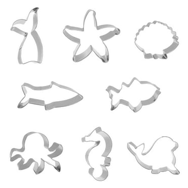 Naler 12-Pieces Sea Creature Cookie Cutter Set Ocean Sea Life Mermaid ...