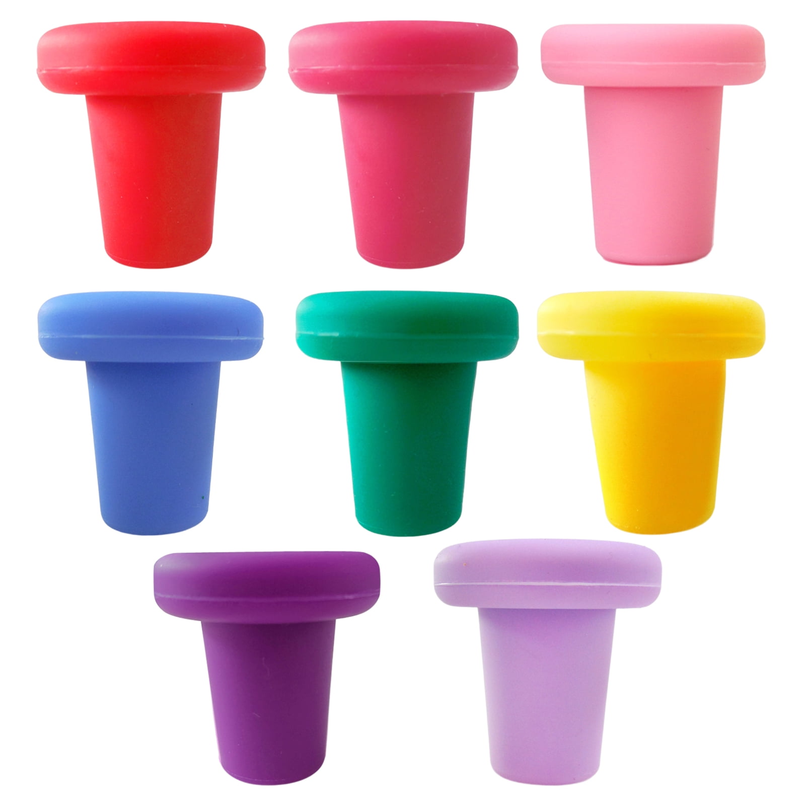 Kripyery 8Pcs Wine Bottle Stopper Not Easily Deformed Flexible Reusable ...