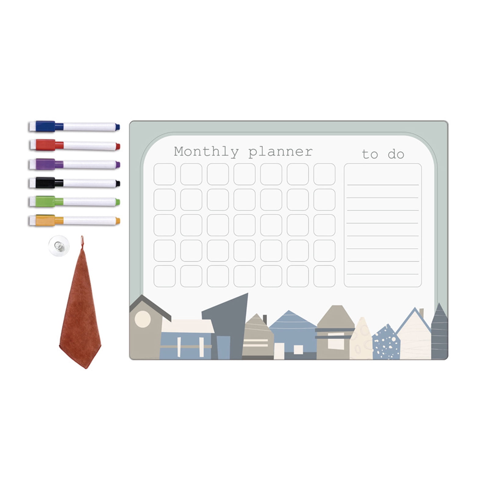 Kripyery 9Pcs/Set Weekly Planner for Refrigerator with Dry-Erase ...