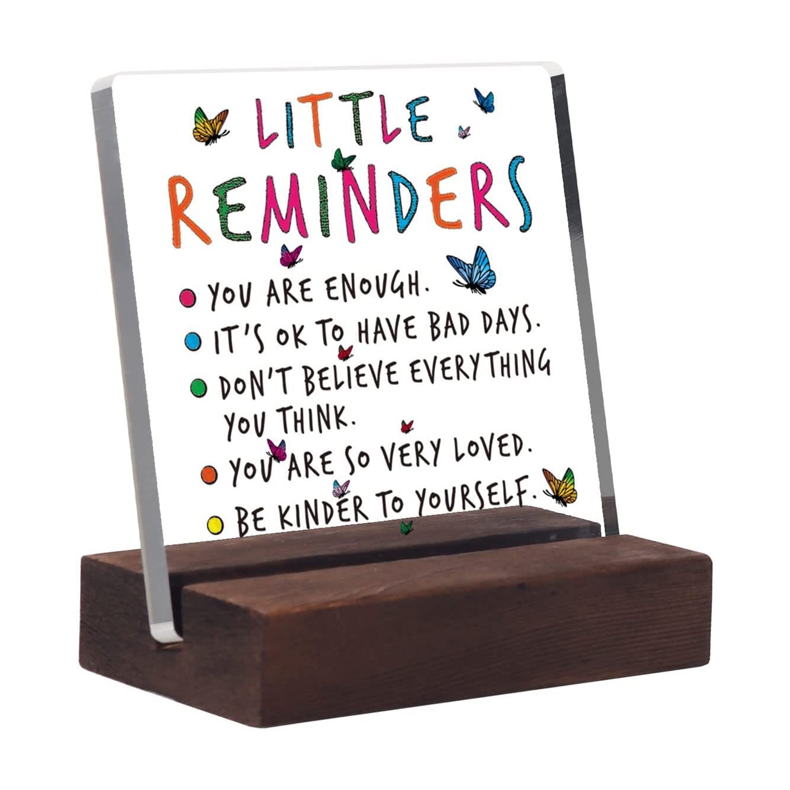 Kripyery Acrylic Inspirational Desk Decorative Sign - Positive Plaque ...