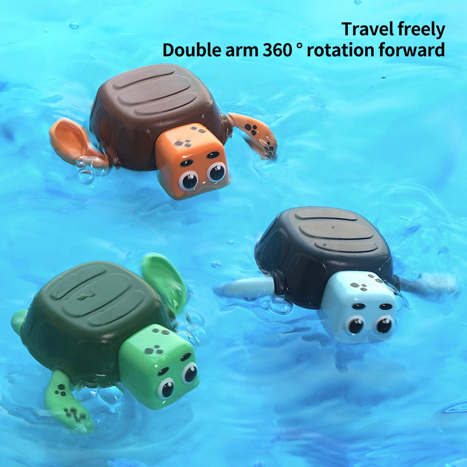 Kripyery Baby Bath Toy Battery Free Lovely Cartoon Turtle Water Toy ...