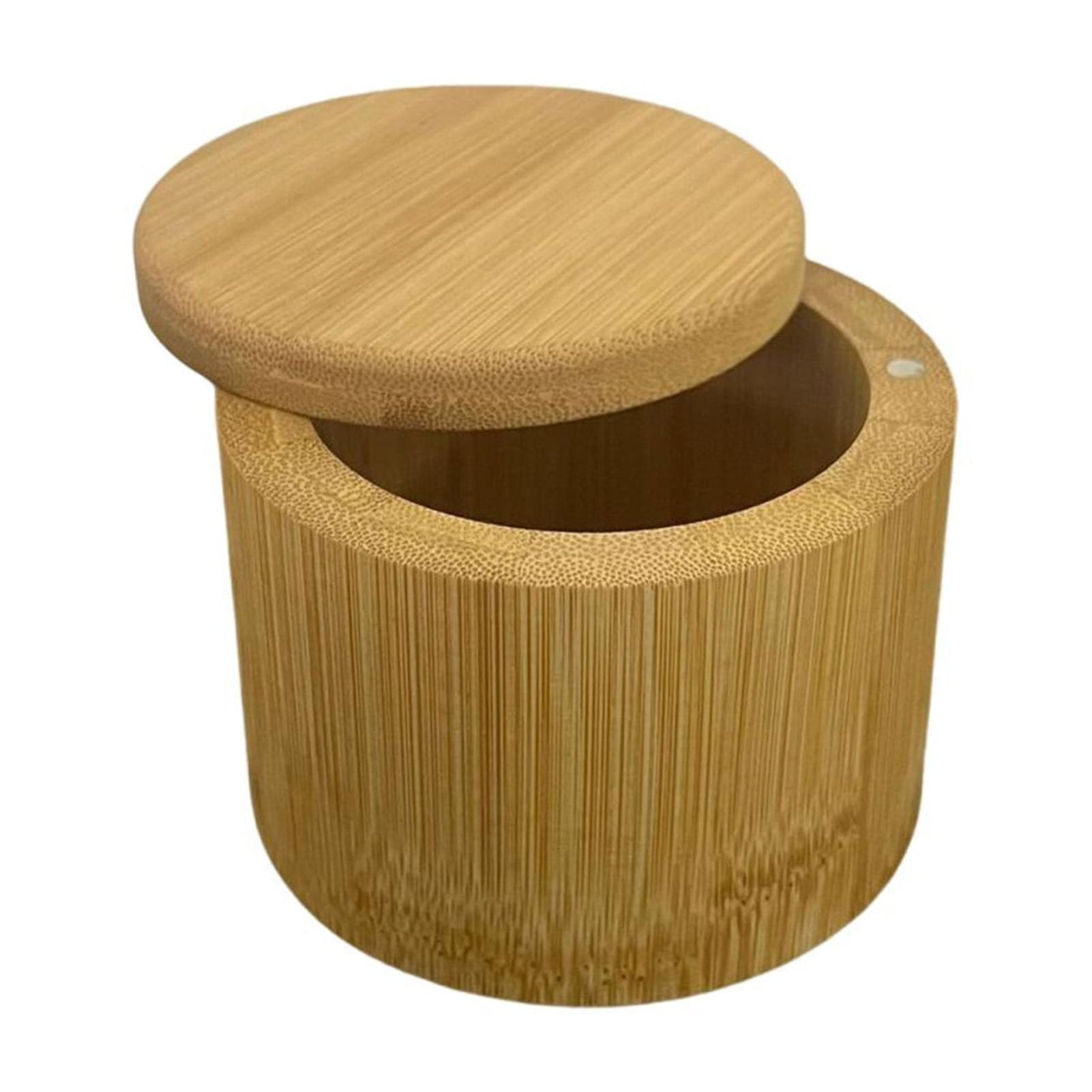 Kripyery Bamboo Seasoning Storage Box with Magnetic Swivel Lid - Wooden ...
