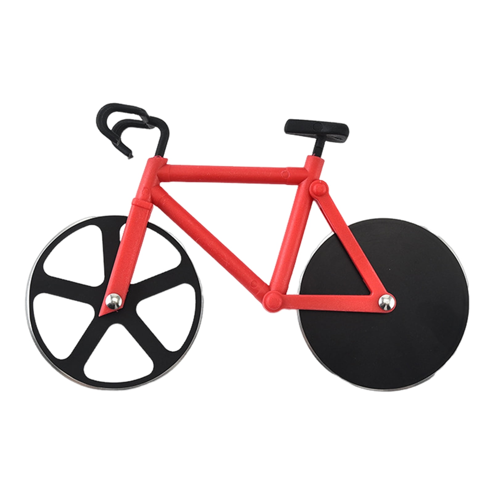 Kripyery Bicycle Shaped Pizza Cutter Non-sticky Sharp Double Wheel ...