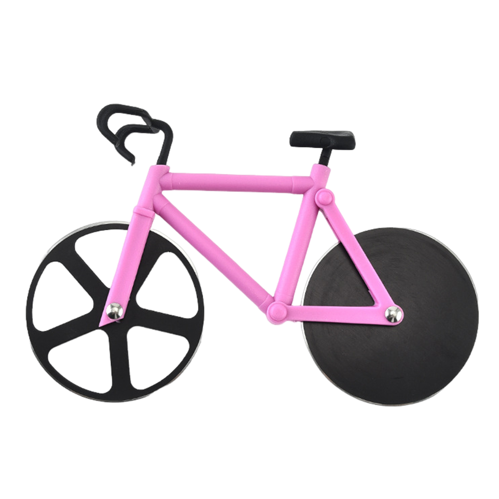 Kripyery Bicycle Shaped Pizza Cutter Non-sticky Sharp Double Wheel ...