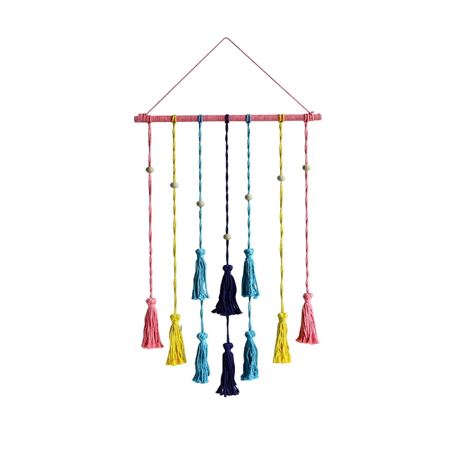 Kripyery Boho Photo Holder Hanging Blanket - Woven Fabric with Tassels ...