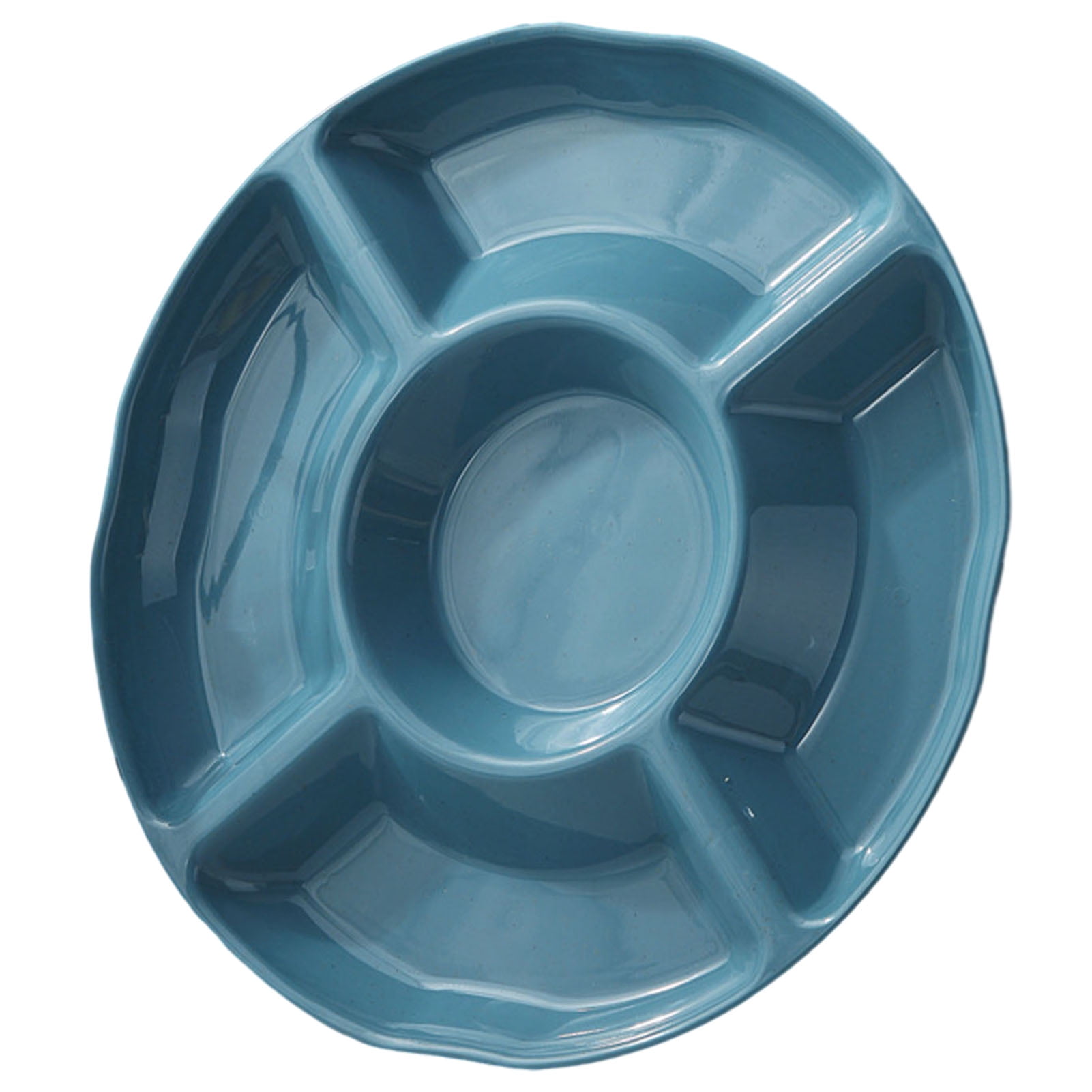 Kripyery Candy Plate 5 Compartments Large Capacity Round Food Grade PP ...