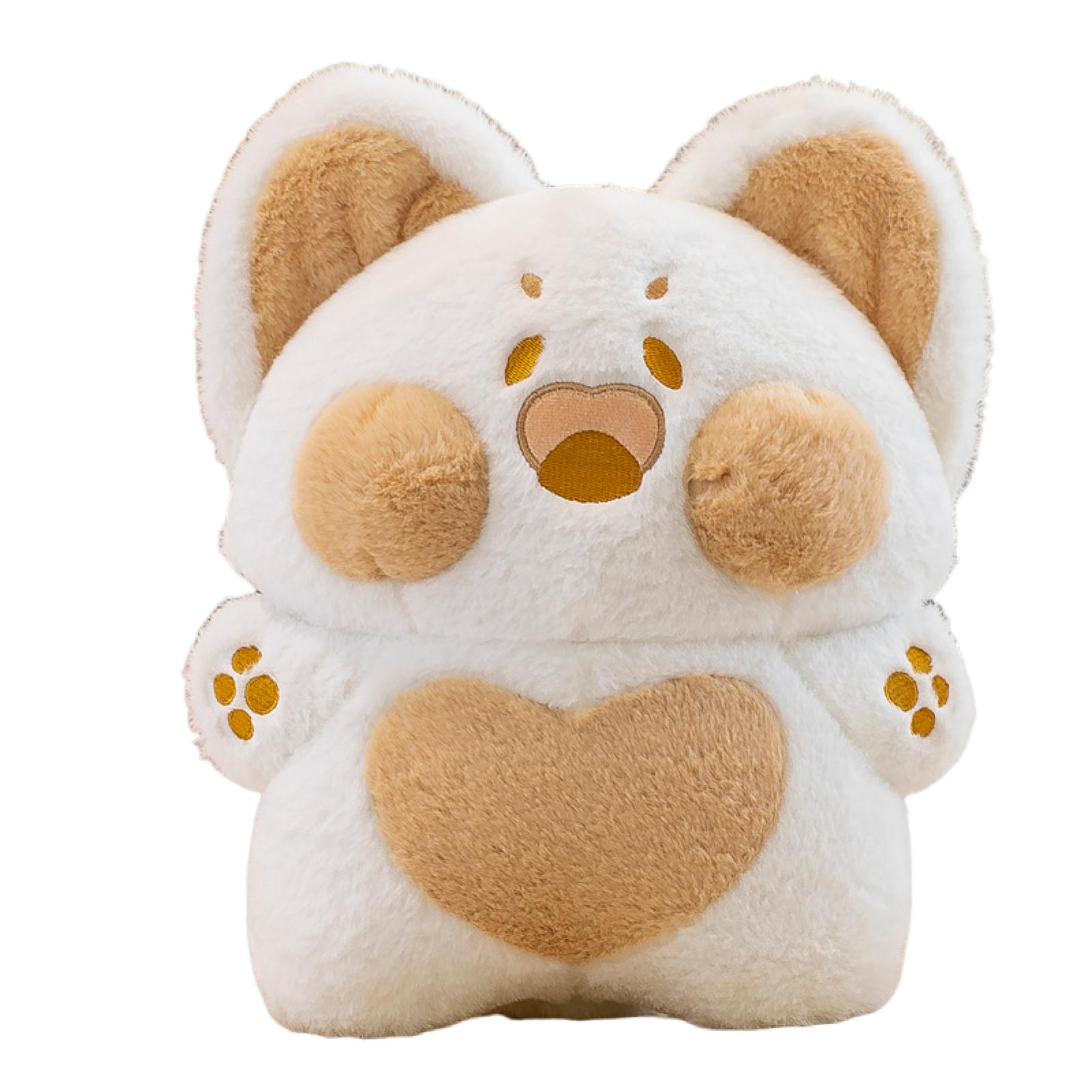 Kripyery Cat Plush Toy Cute Smiling Kitten Lovely Cartoon Doll Fluffy ...
