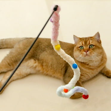 Interactive Cat Teaser Toy Retractable and Extendable Cat Teaser Wand ...