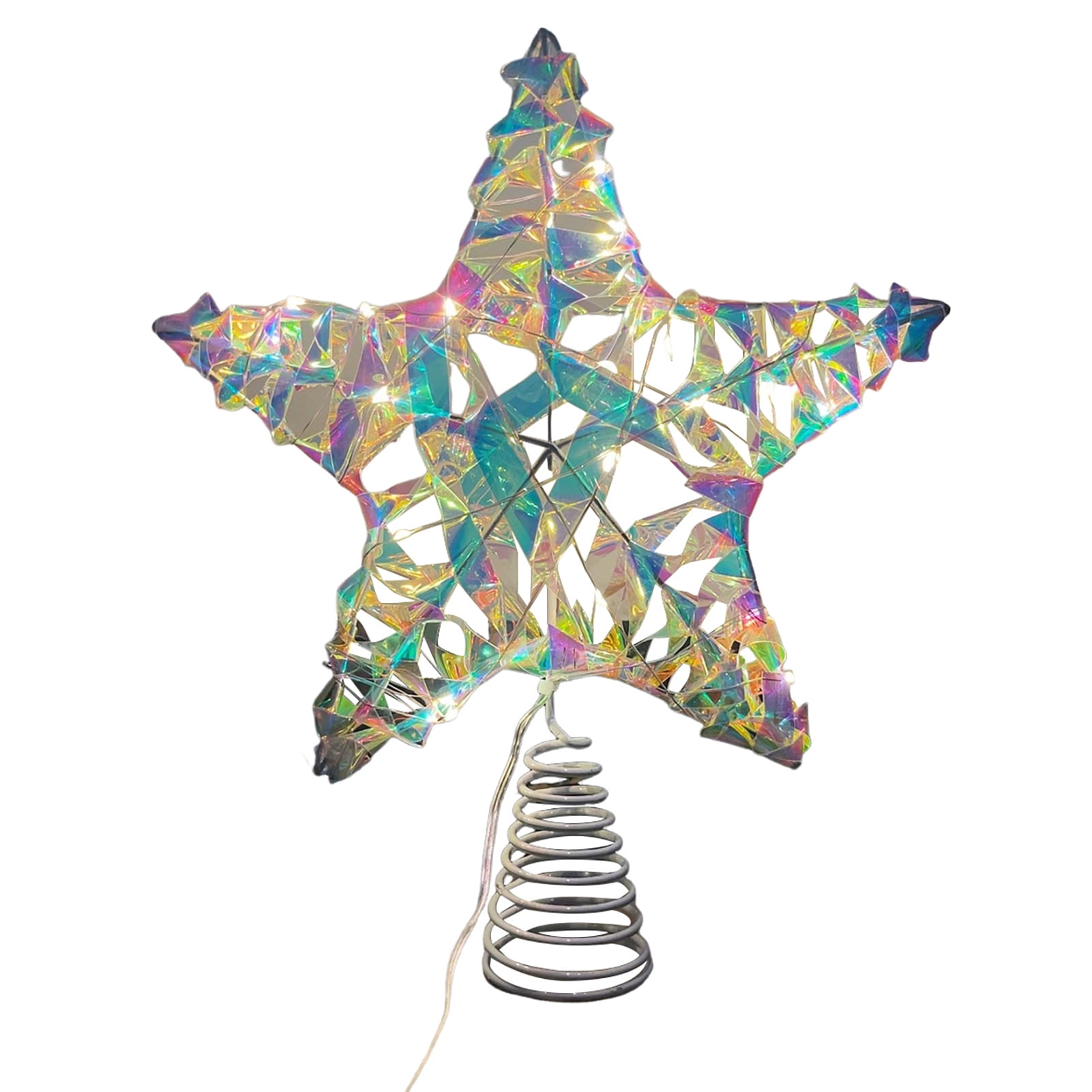 Kripyery Christmas Star Tree Topper Glowing 3D Star Light Decoration ...