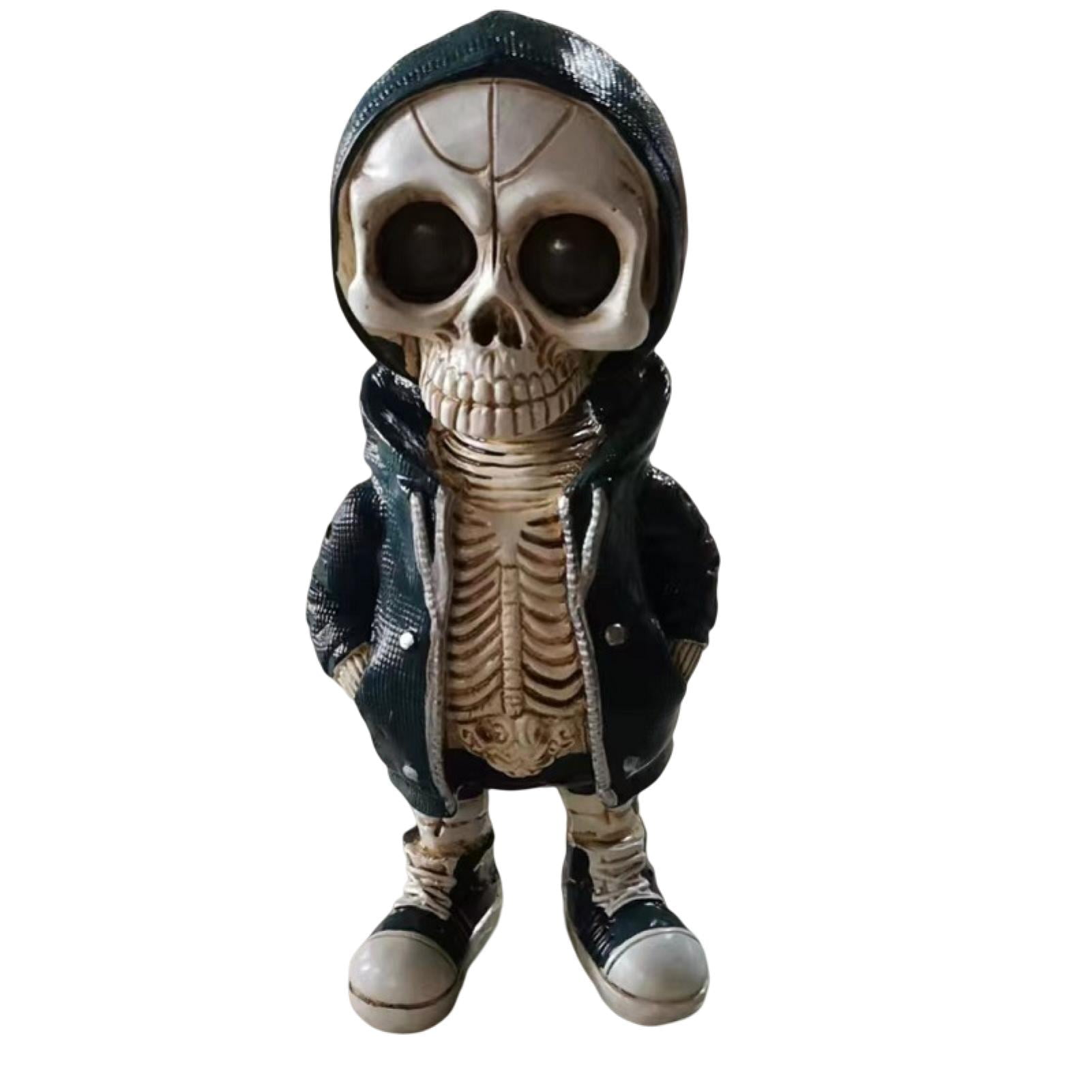 Kripyery Cute Skull Statue - Halloween Ornaments with Intricate Details ...