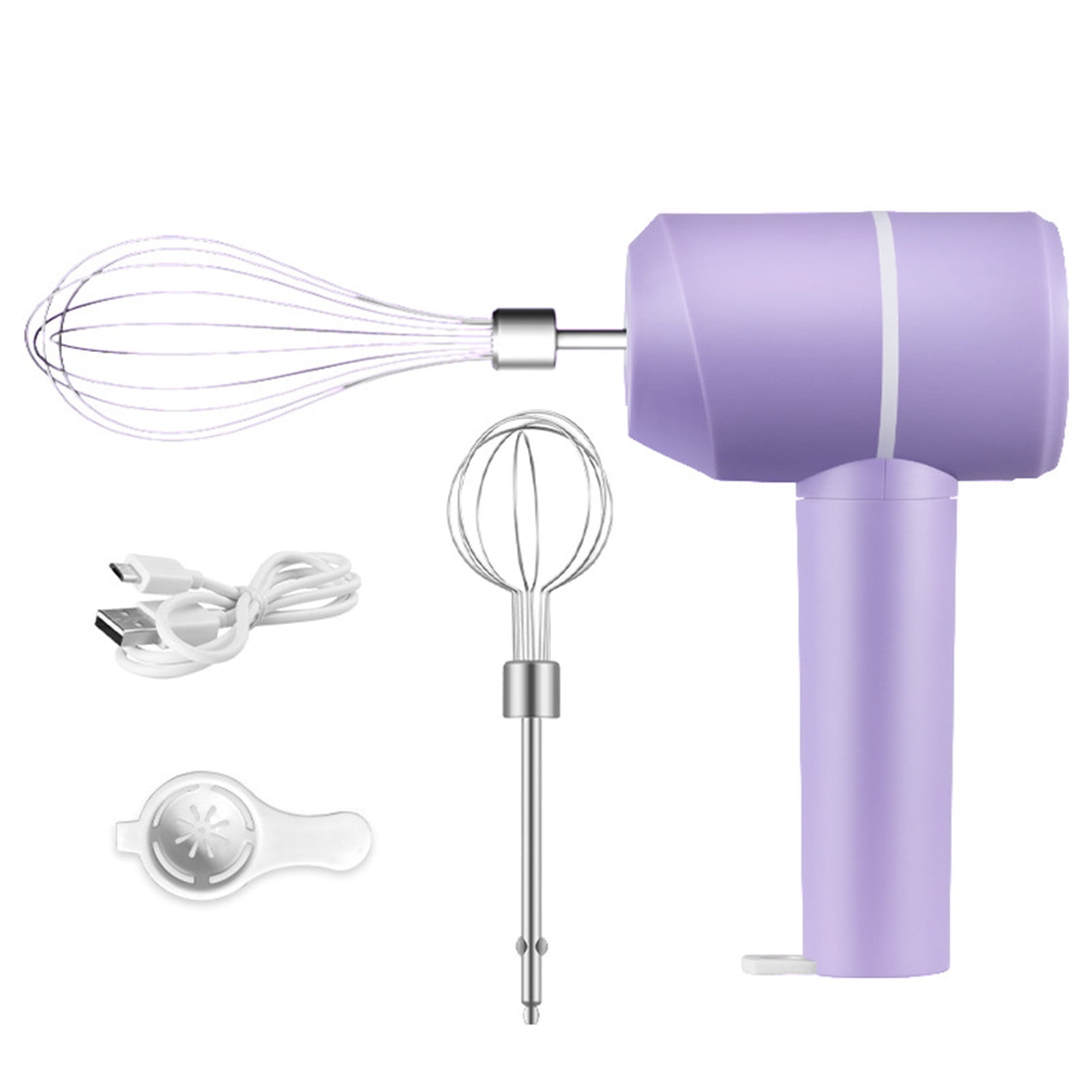 Kripyery Electric Egg Beater Handheld Mixer USB-C Charging Cordless ...