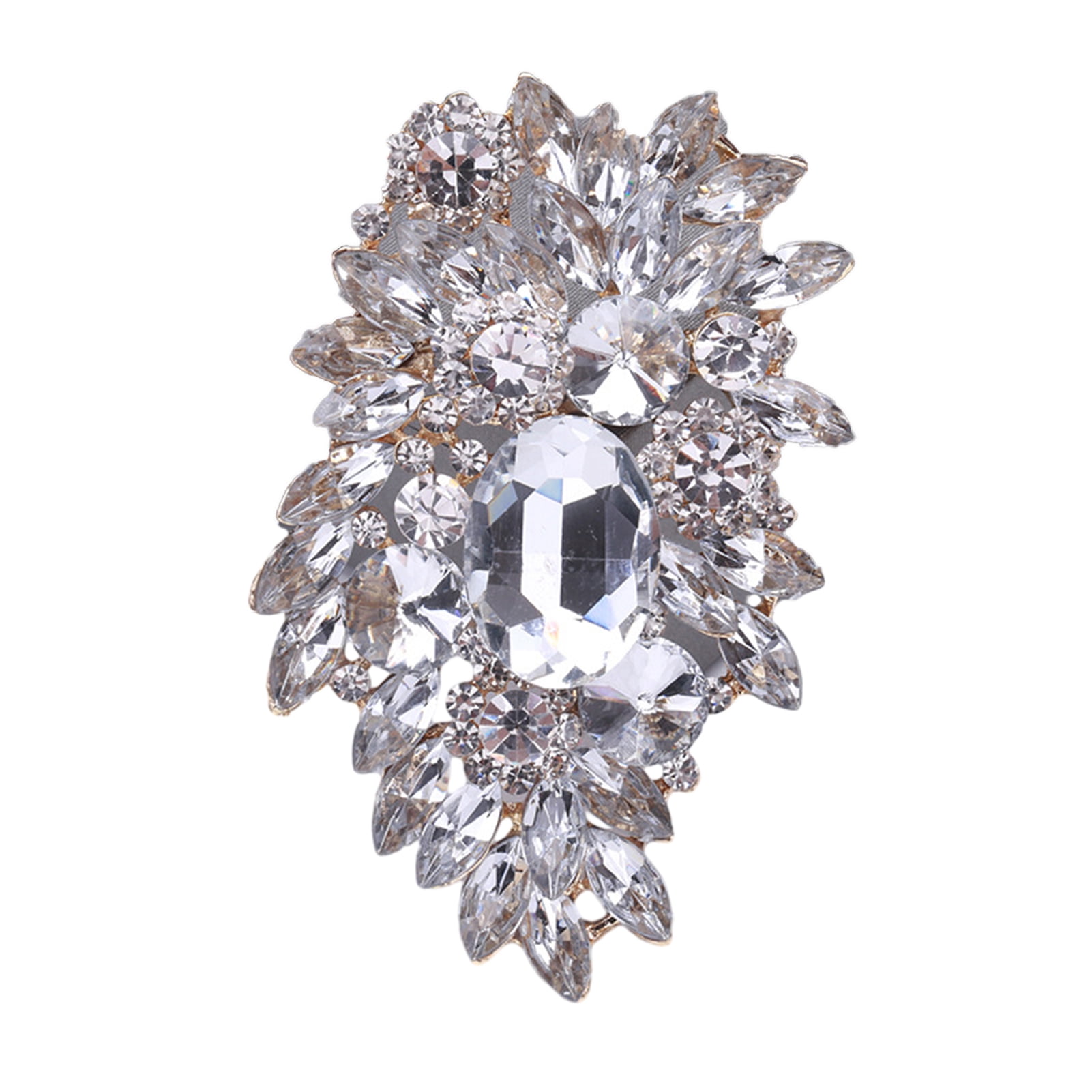 Kripyery Elegant Colorful Rhinestone Glass Brooch Vibrant Color ...