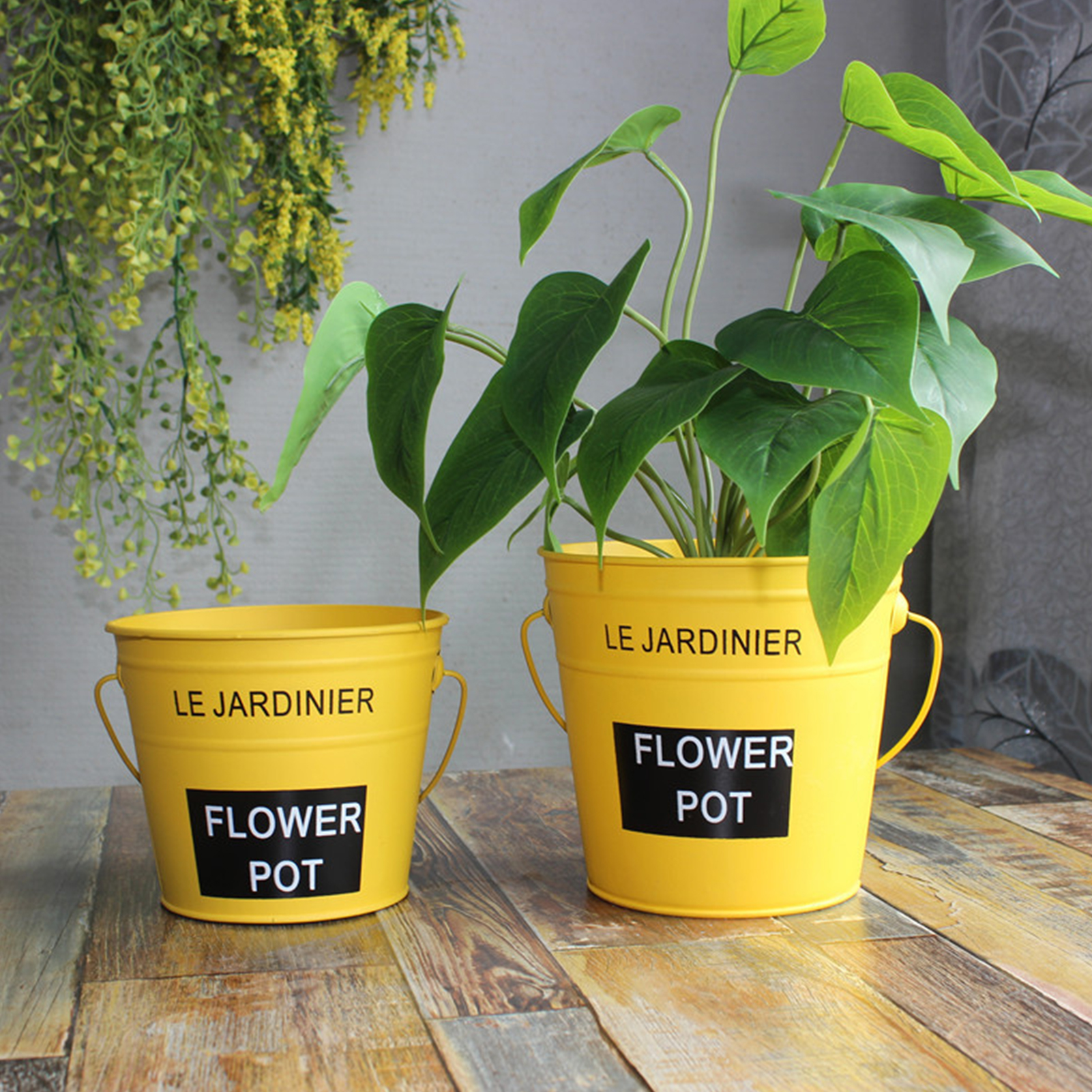 Kripyery Flower Pot Succulent Container Balcony Flower Pot Bucket with ...