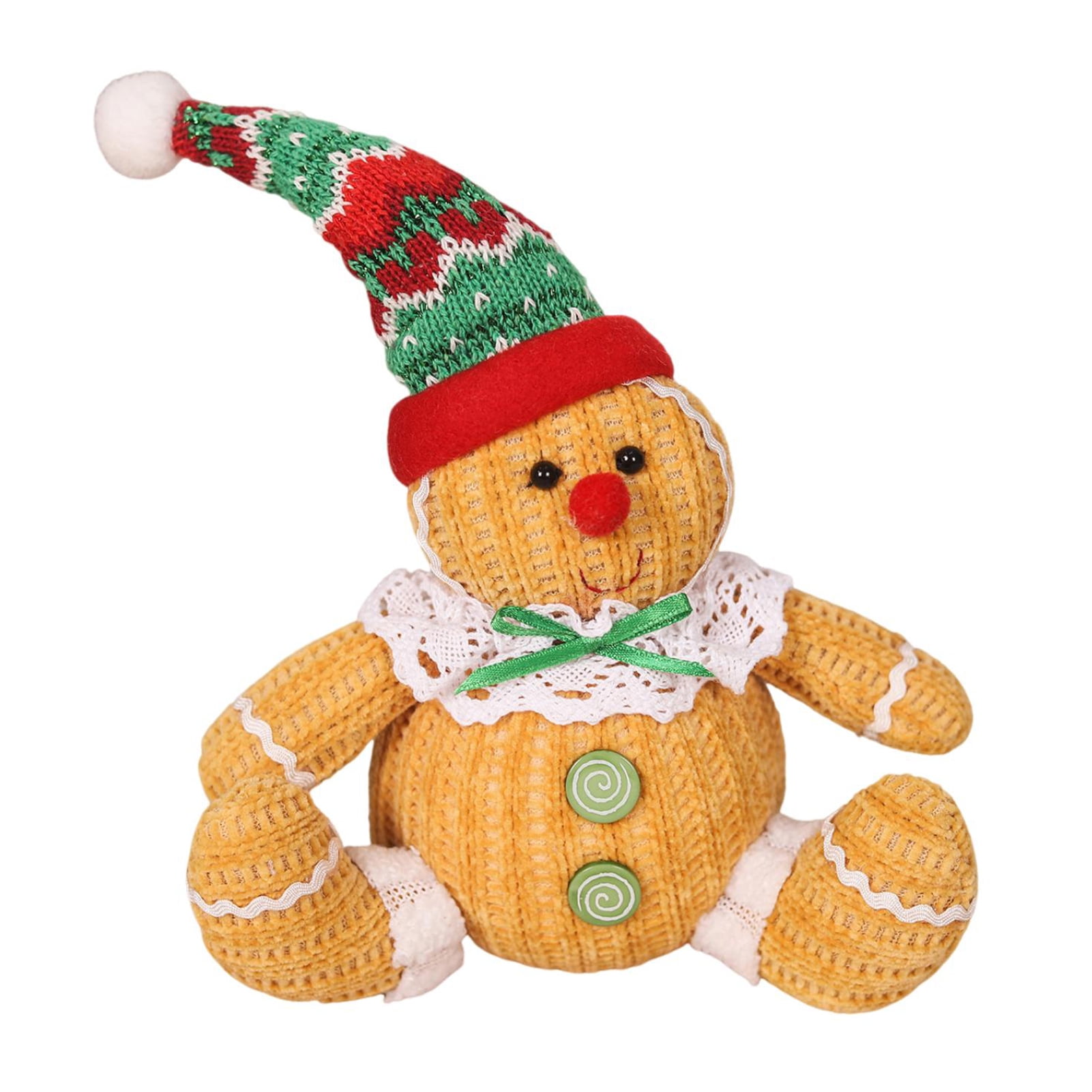Kripyery Gingerbread Man Doll Plush Christmas Doll Toy Soft Stuffed ...