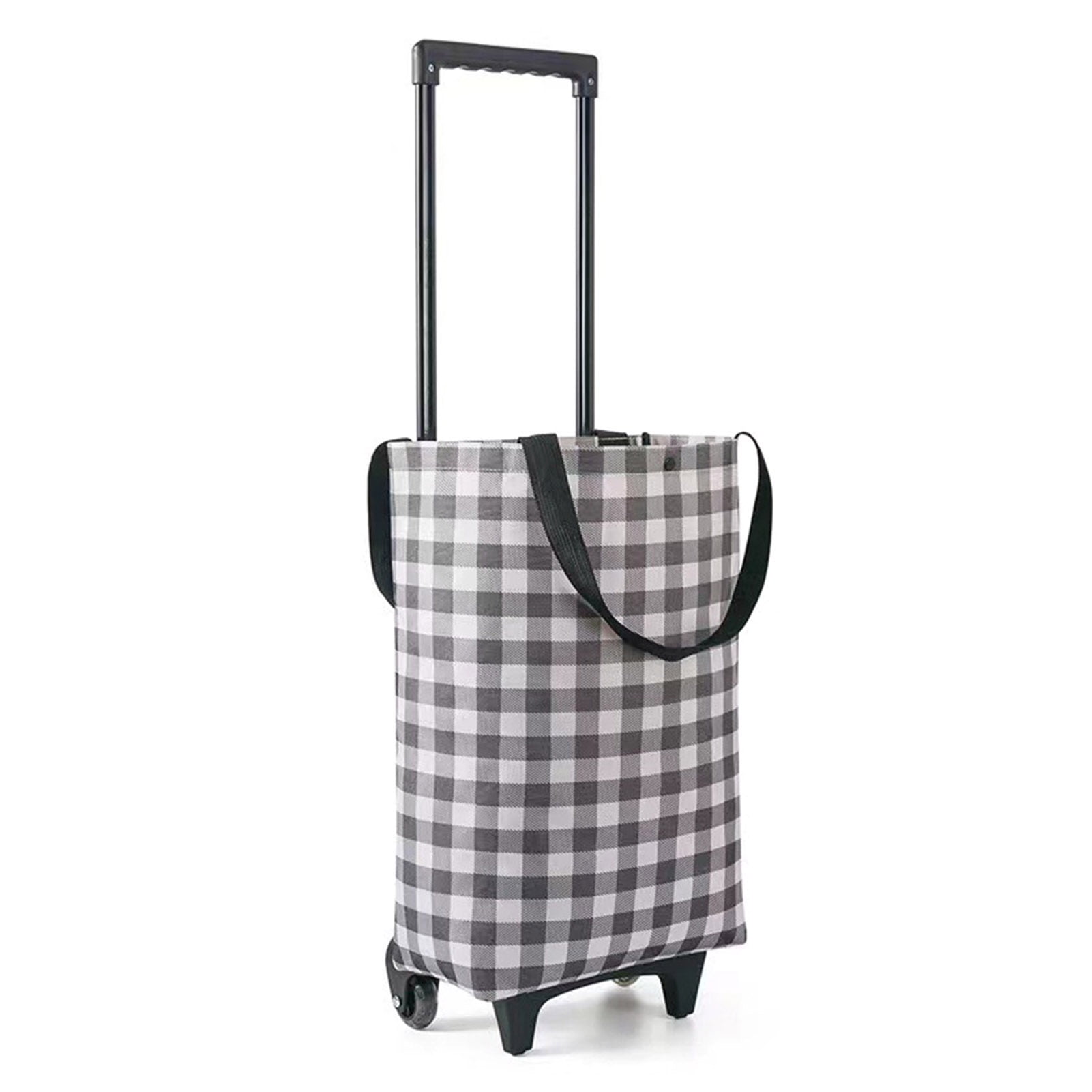 Kripyery Grocery Cart with Wheels Collapsible Rolling Shopping Cart 2 ...
