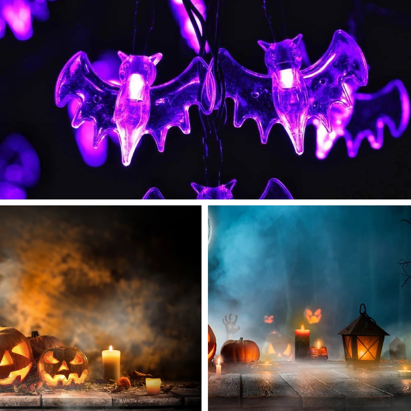 Kripyery Halloween Bats String Lights Battery Operated Ambient Lamp LED ...