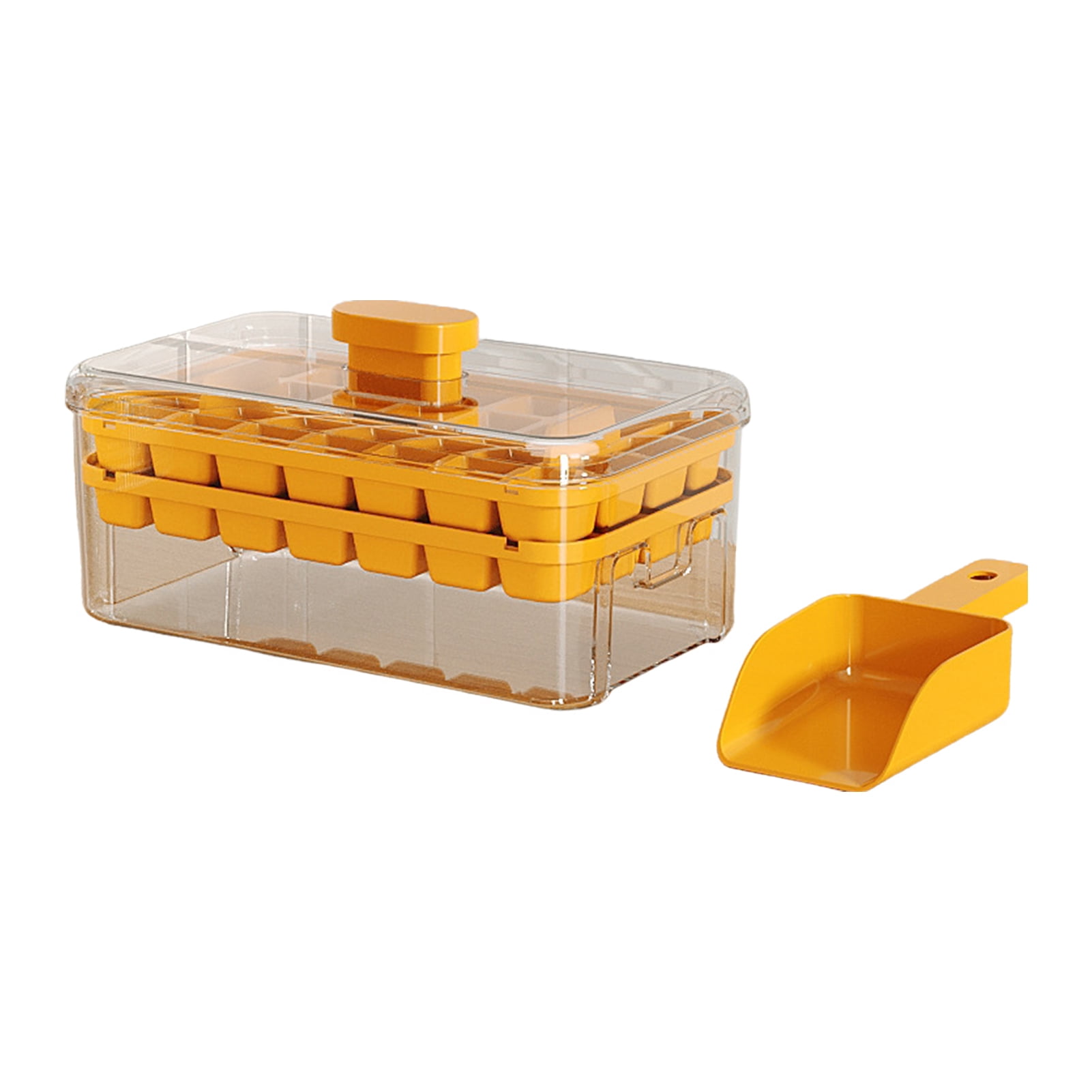 Kripyery Ice Cube Mold with Lid And Bin - Ice Cube Trays for Freezer ...
