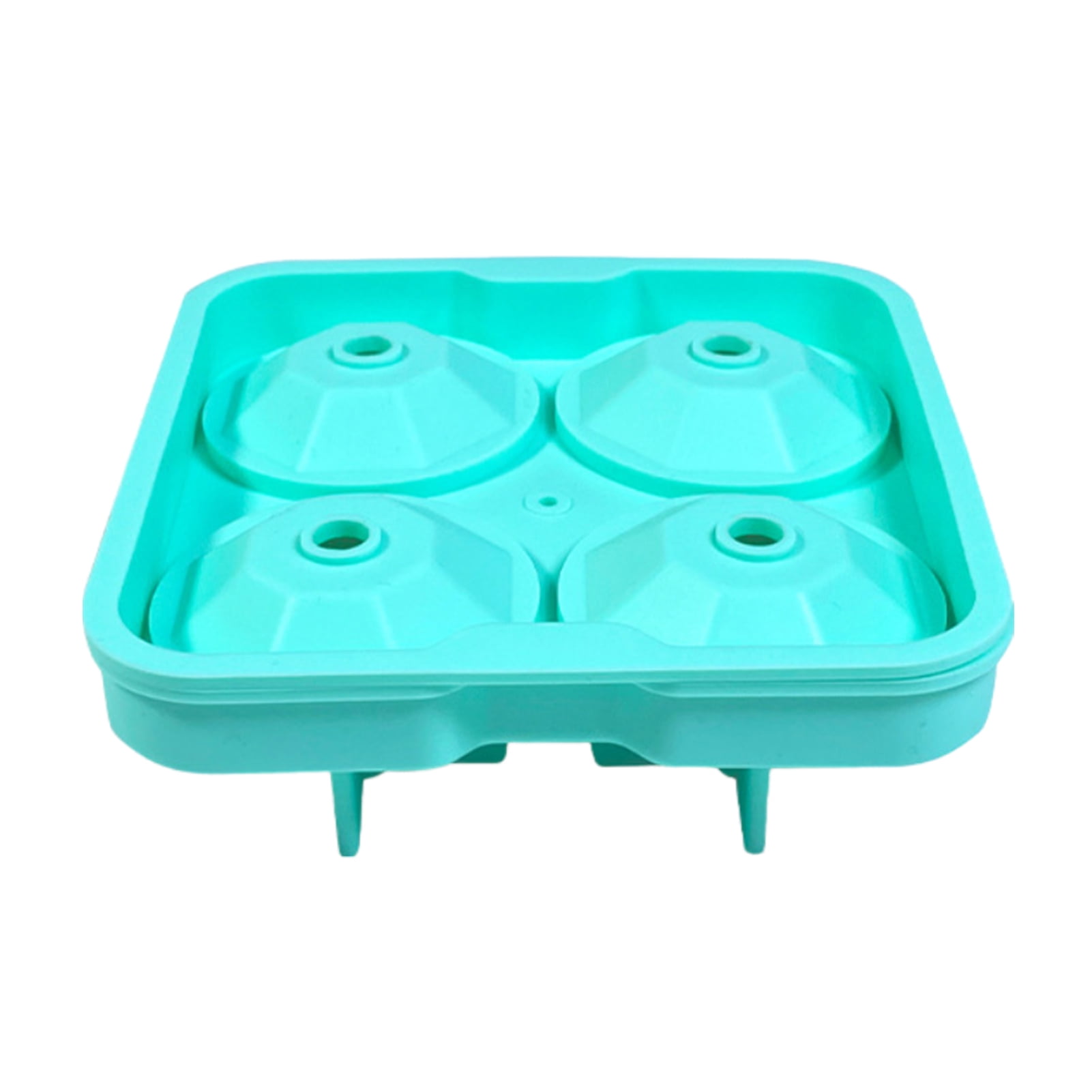 Kripyery Ice Cube Tray Reusable Diamond Shape Silicone 4cavity Ice Mold ...