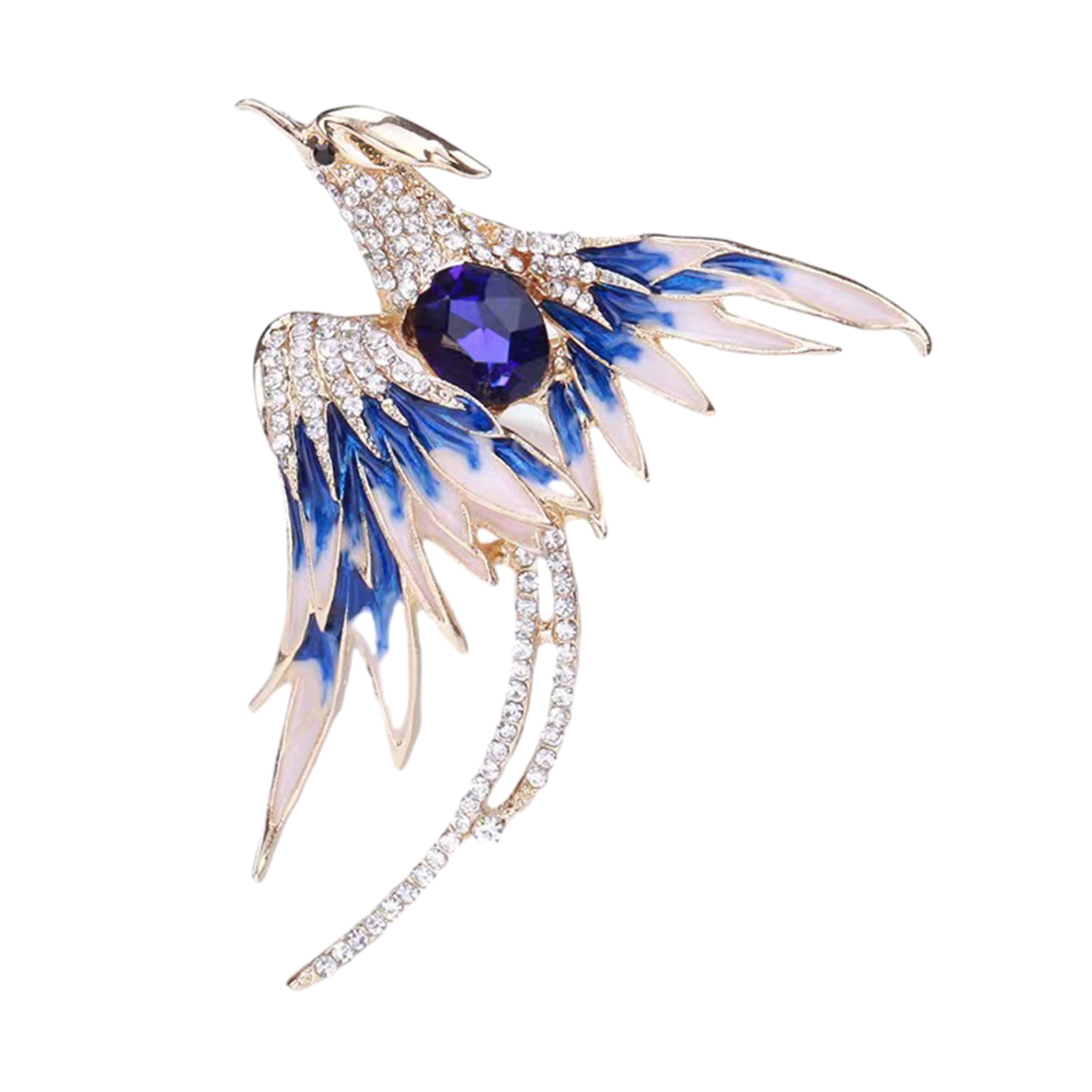 Kripyery Lady Brooch Geometric Shape Electroplating Faux Crystal Elegant Glitter Clothing ...