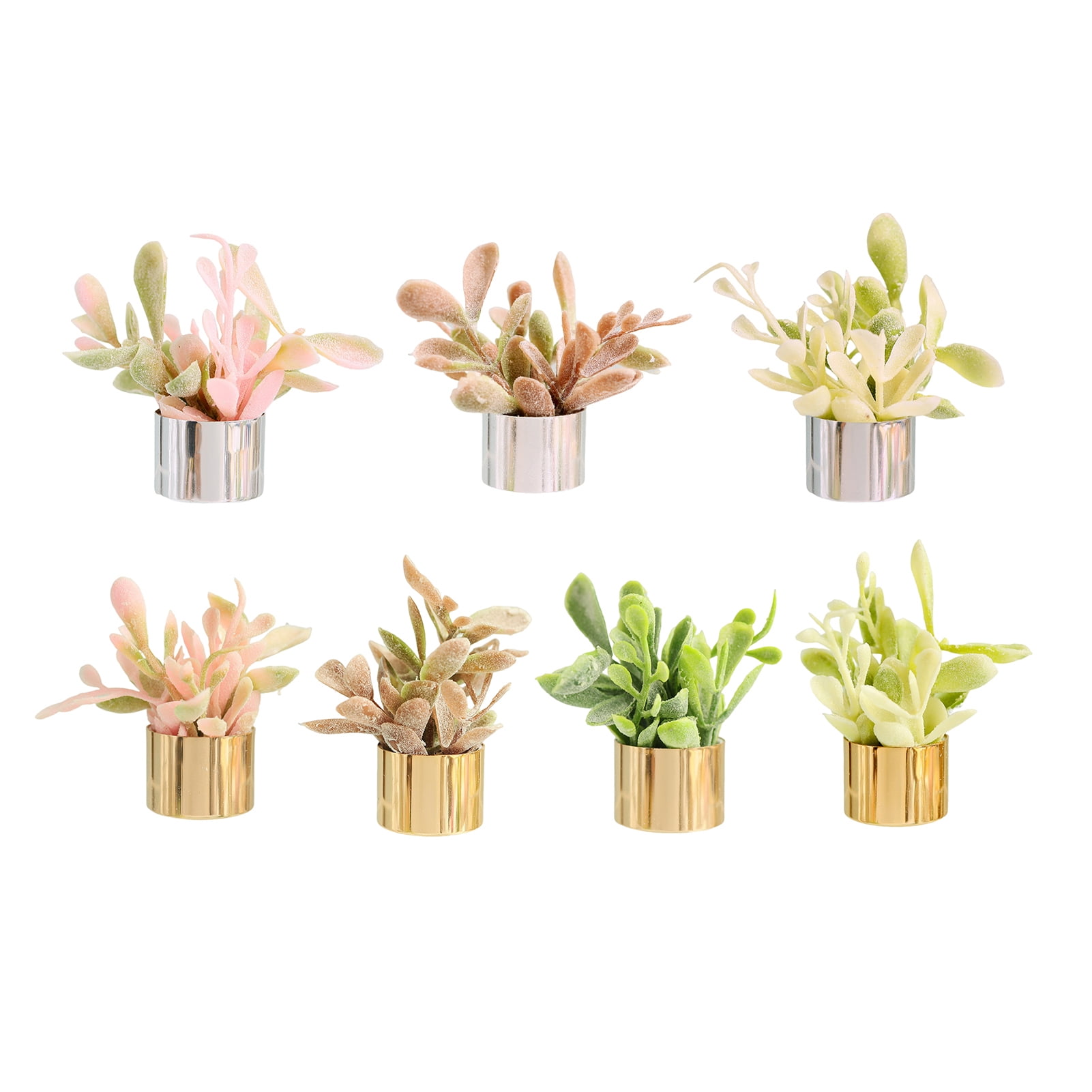 Kripyery Miniature Potted Plant Random Color Realistic DIY PVC Craft ...