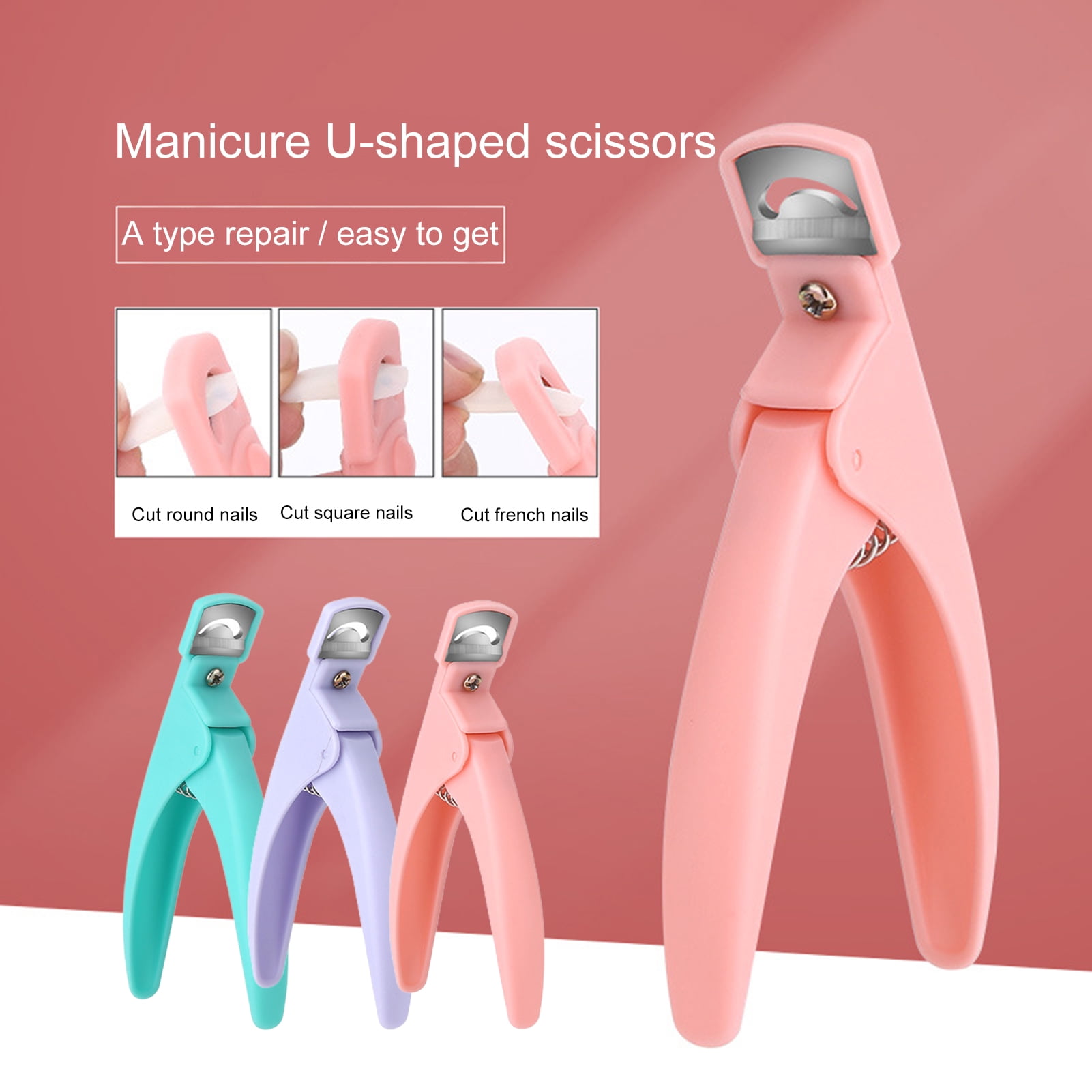 Kripyery Nail Clipper Safe Sharp Save Time Flat Mouth U-Type Manicure ...
