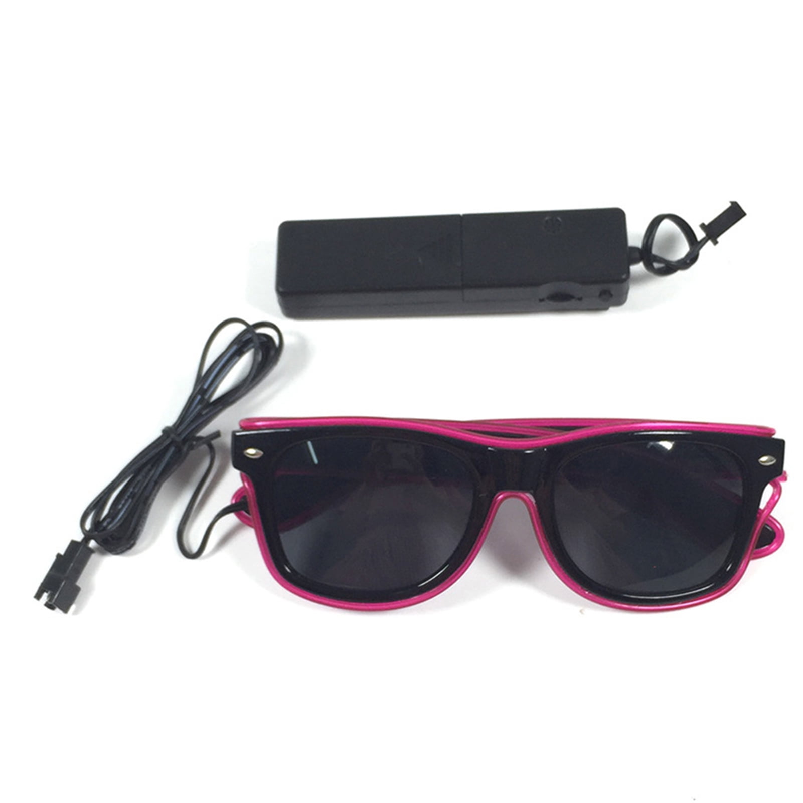 Kripyery Party Sunglasses Light Up LED Unisex Wire Neon Glow in The ...