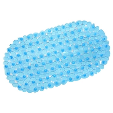 Semfri Resistant Grip Pebble Bath Mat, Non Slip, 27x14 Inch, Clear ...