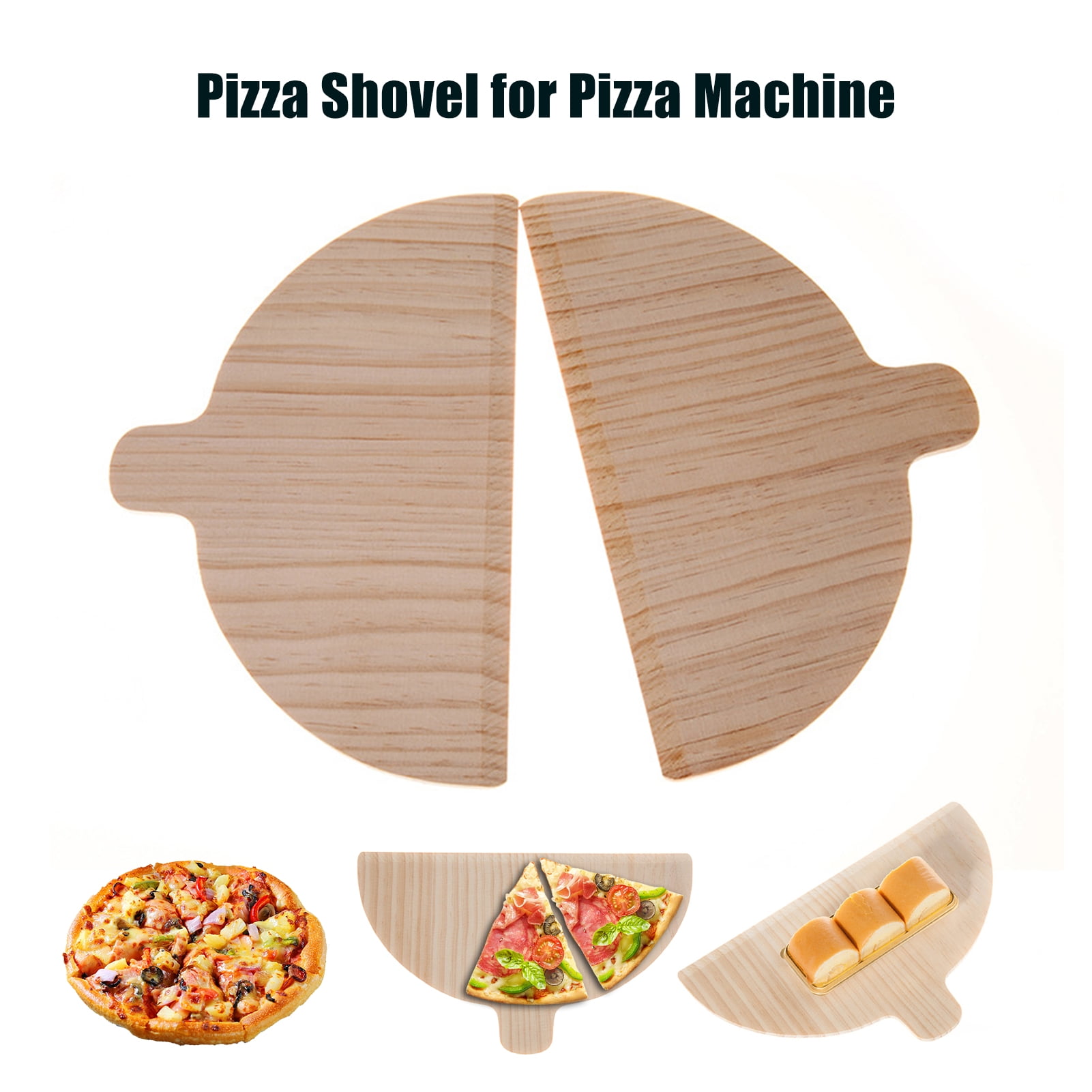 Kripyery Pizza Peel Wooden Pizza Half Round Solid Wood Pizza Board ...