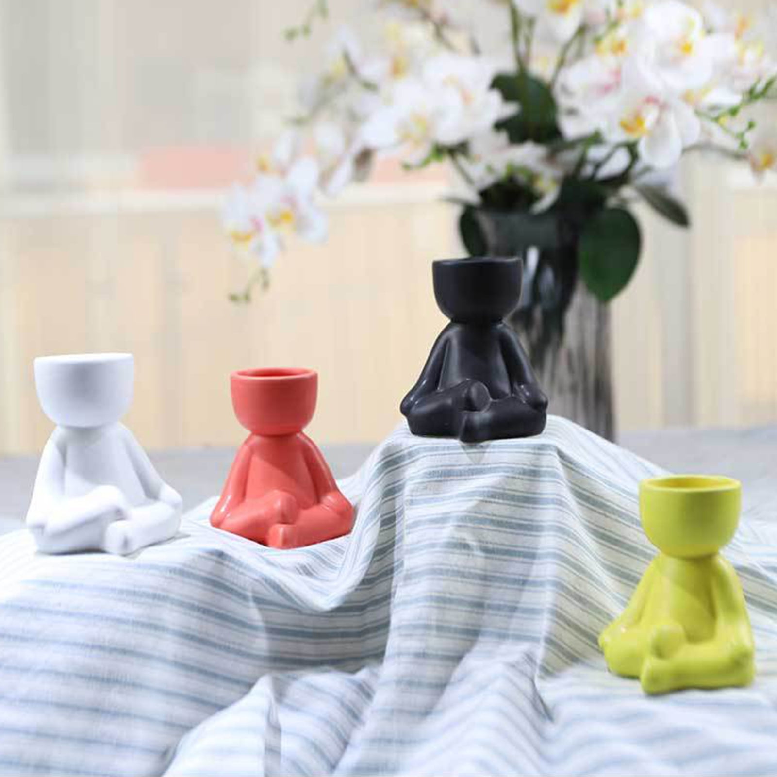 Kripyery Planter Pot Eye-catching Shatterproof Ceramic Dancing Cartoon ...