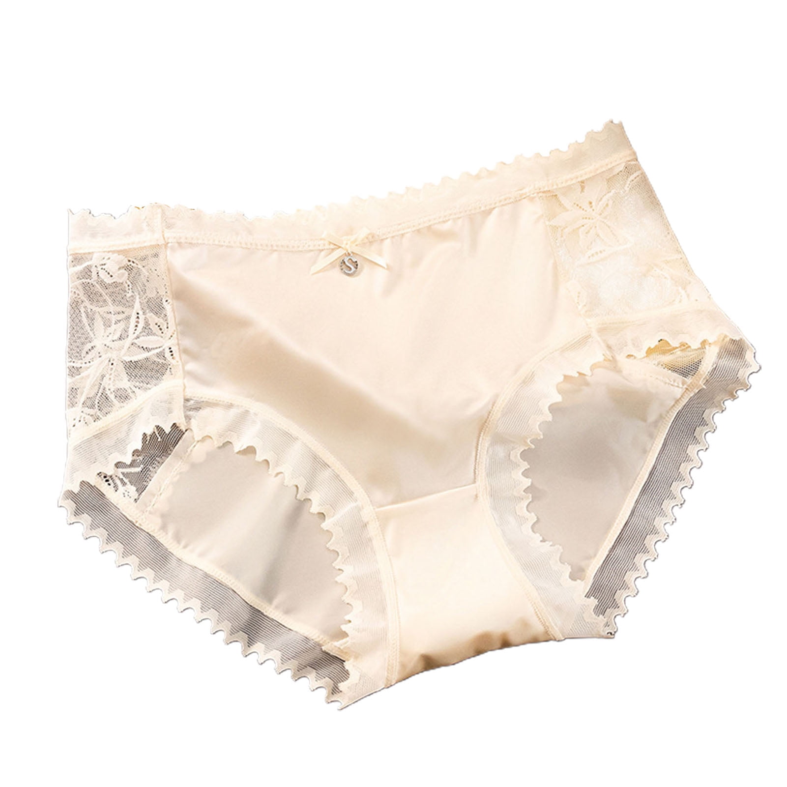 Kripyery Seamless Floral Lace Women Briefs - Soft Cooling Stretch Mid ...