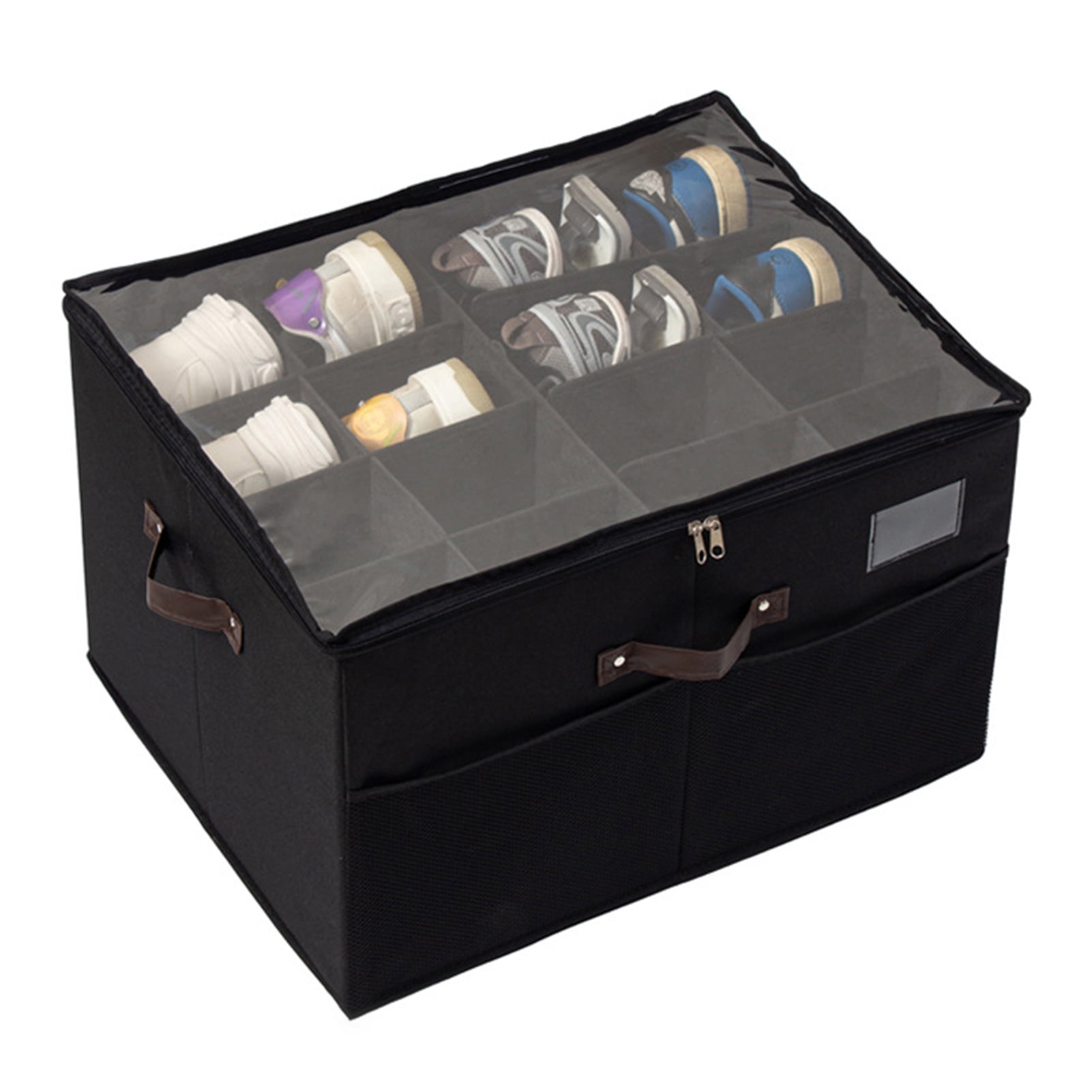 Kripyery Shoe Storage Box Organizer Multiple Compartments Large ...