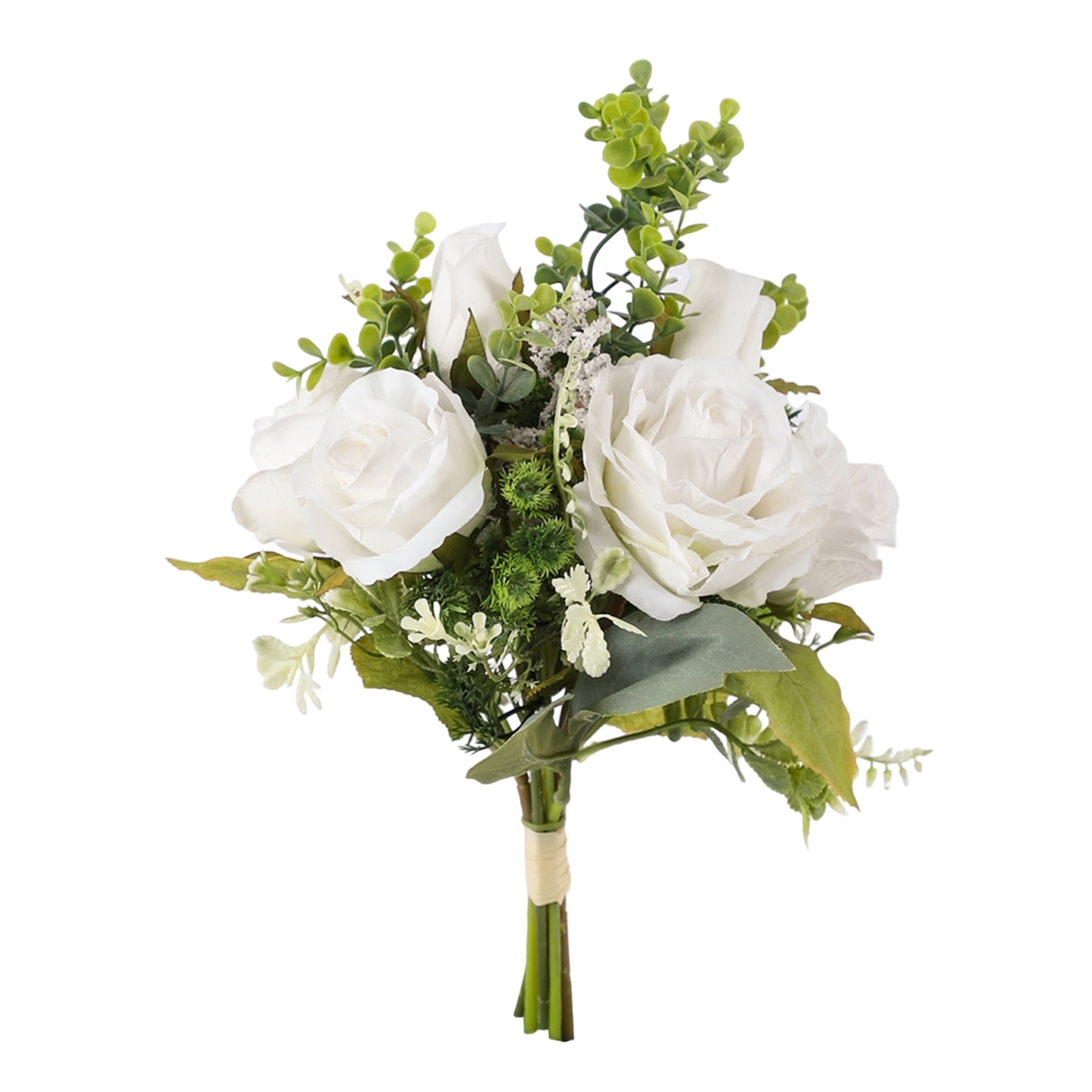 Kripyery Simulation White Rose Flower Decoration Pastoral Style Floral ...