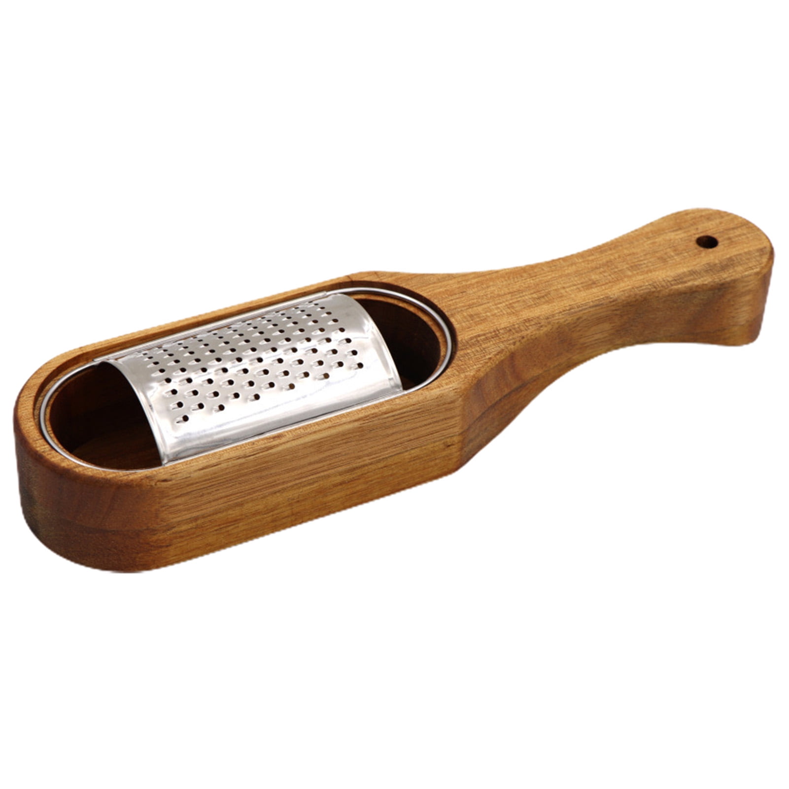 Kripyery Stainless Steel Cheese Grater Box Long Handle Wood Grater ...