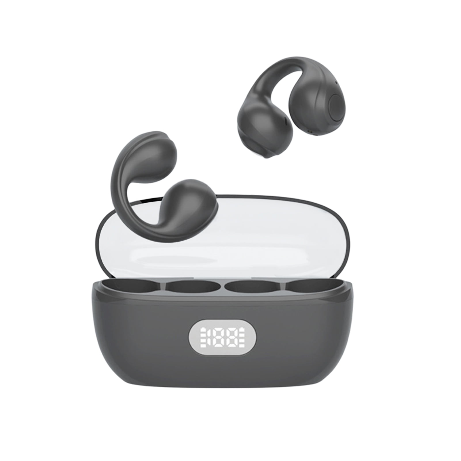 Kripyery Wireless Earphone LED Display Ear-clip Bone Conduction ...