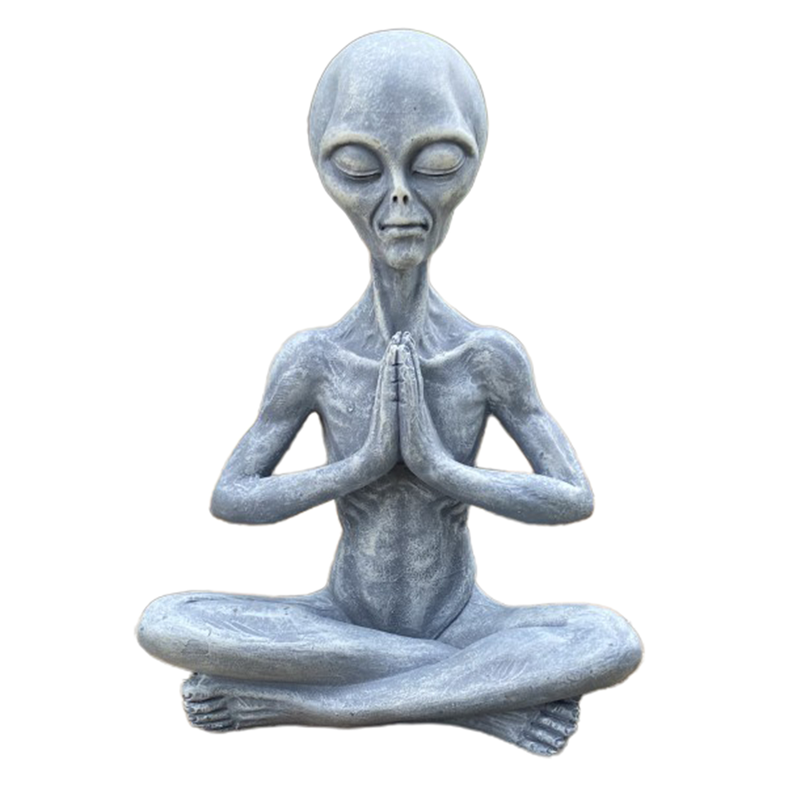 Kripyery Yoga Aliens Figurine Meditating Sitting Aliens Resin Statue ...
