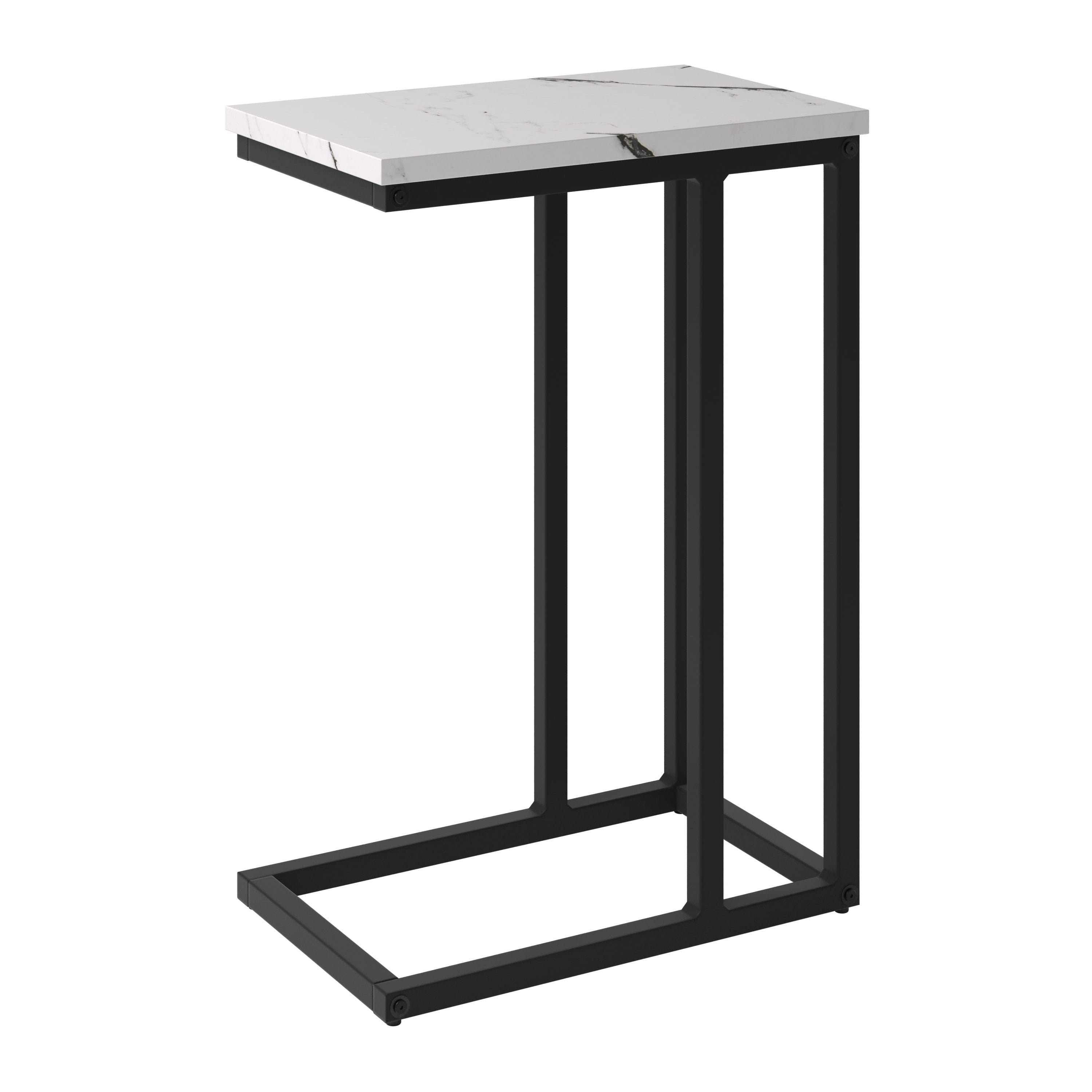 Kris & Alley Modena Engineered Wood Top Contemporary Narrow C-Shaped ...