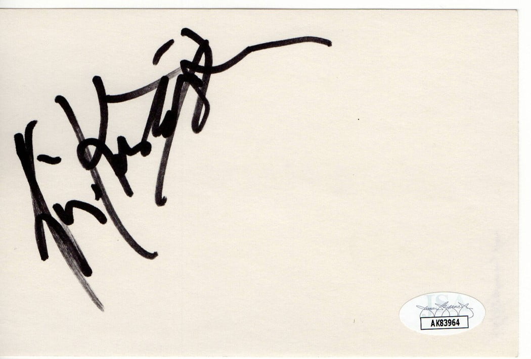 Kris Kristofferson Signed Autographed Index Card Country Legend JSA ...