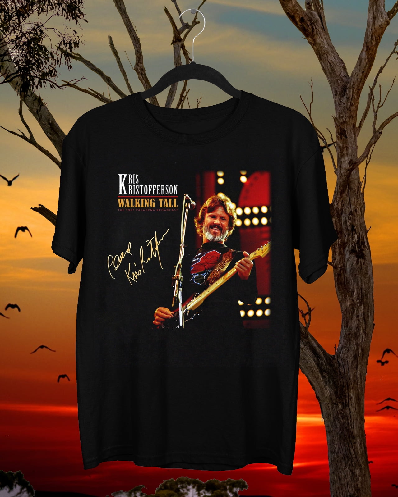 Kris Kristofferson - Walking Tall Gift For Fan Black All Size Shirt ...
