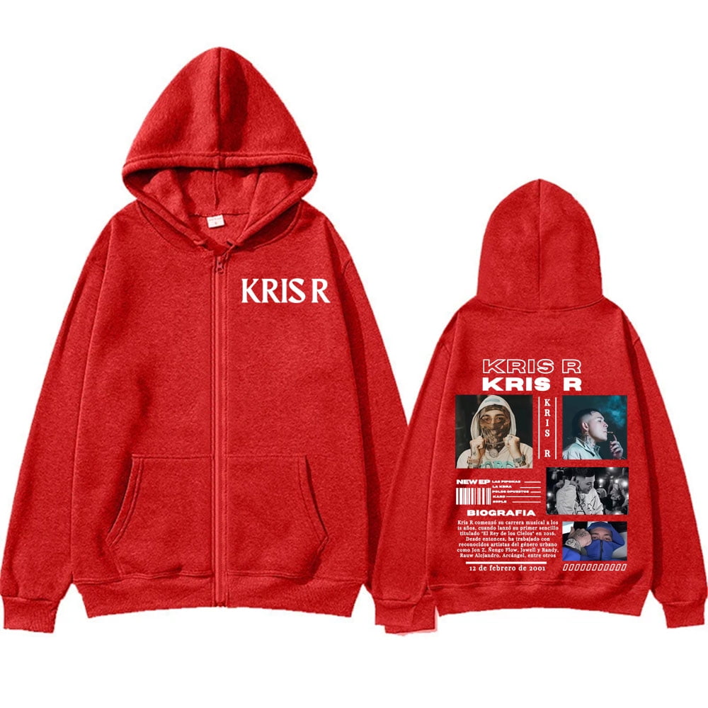 Kris R 2025 Inspired Zip Up Hoodie - Unisex Soft Warm Oversized Retro ...
